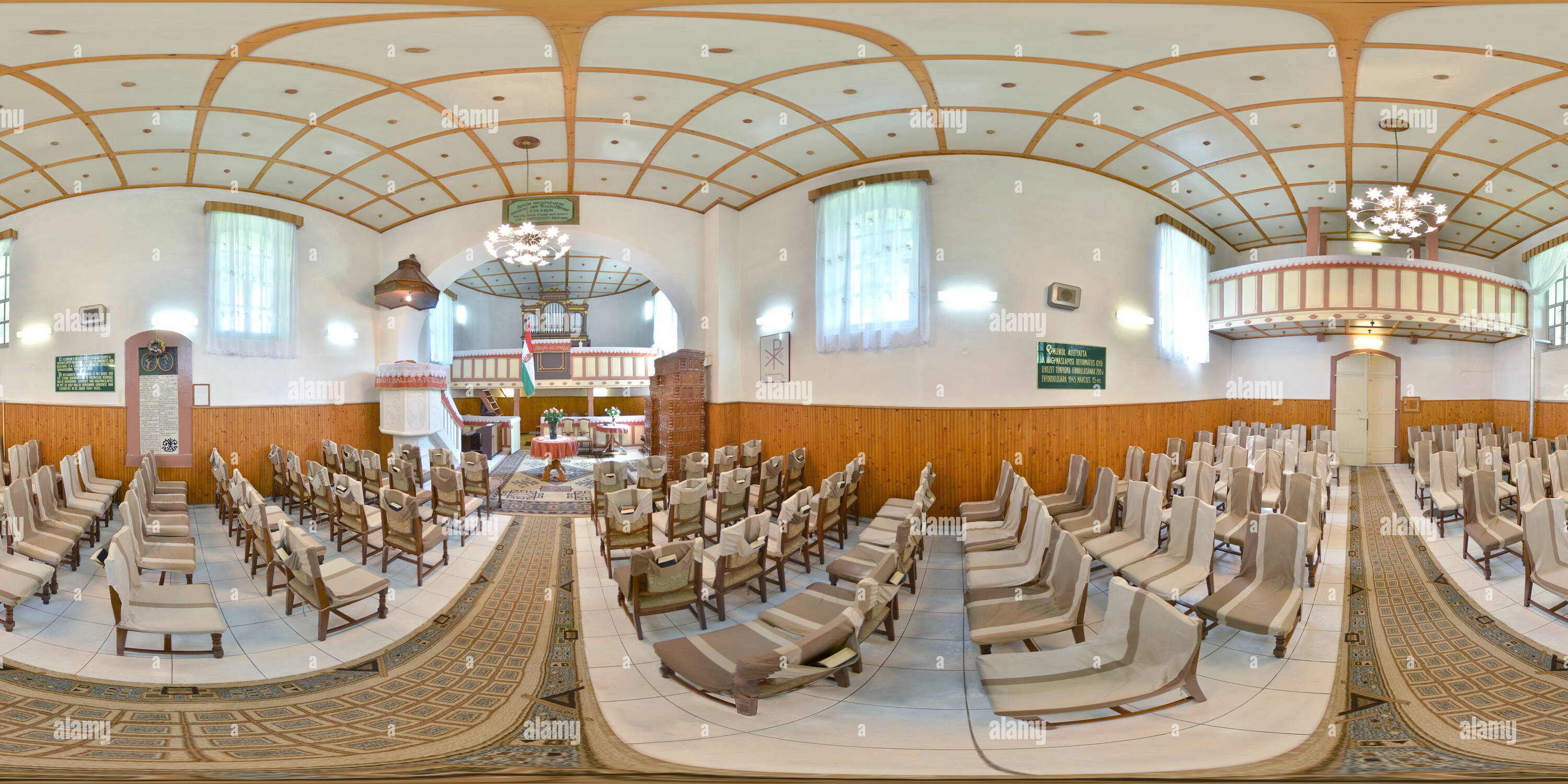 360° view of Calvinist Reformed Church - interior, Lapusel, Romania - Alamy