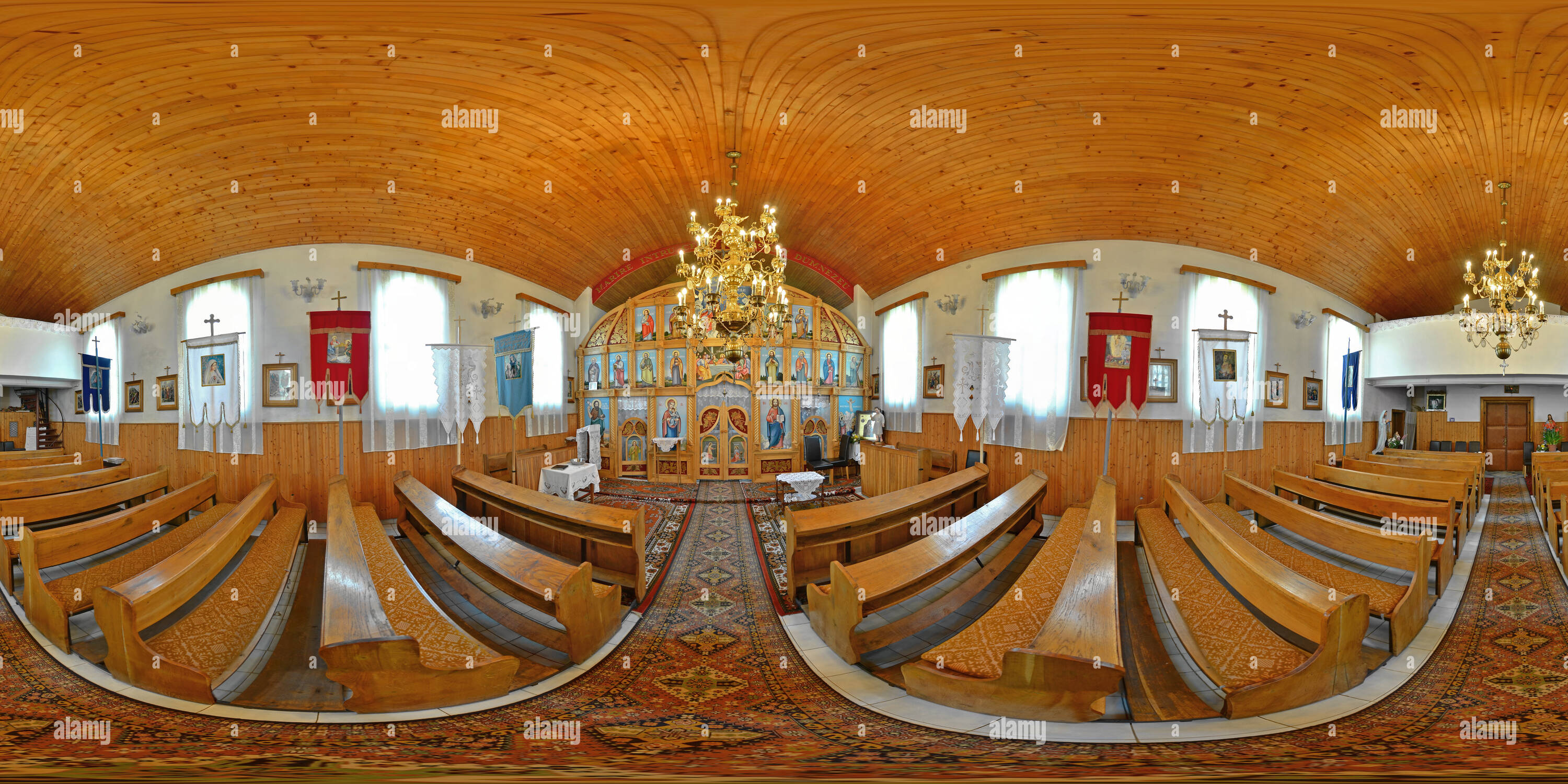 360° view of „The Ascension” Church, Lapusel, Romania - Alamy