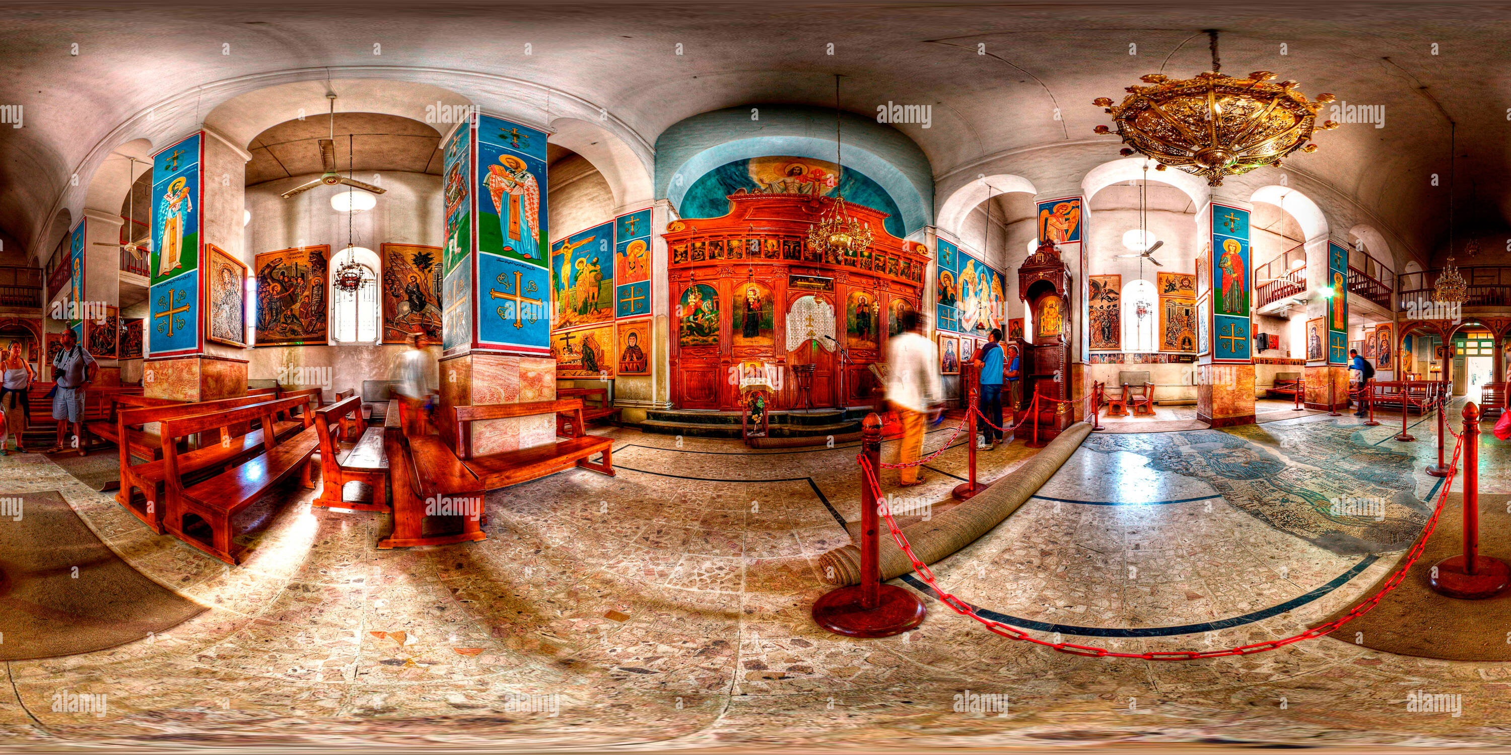 360° view of san jorge church in madaba.jordan - Alamy