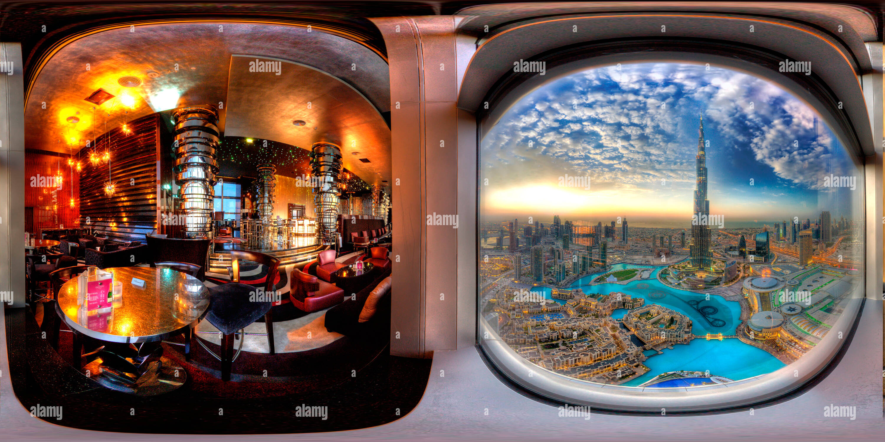360° view of burj dubai downtown - Alamy