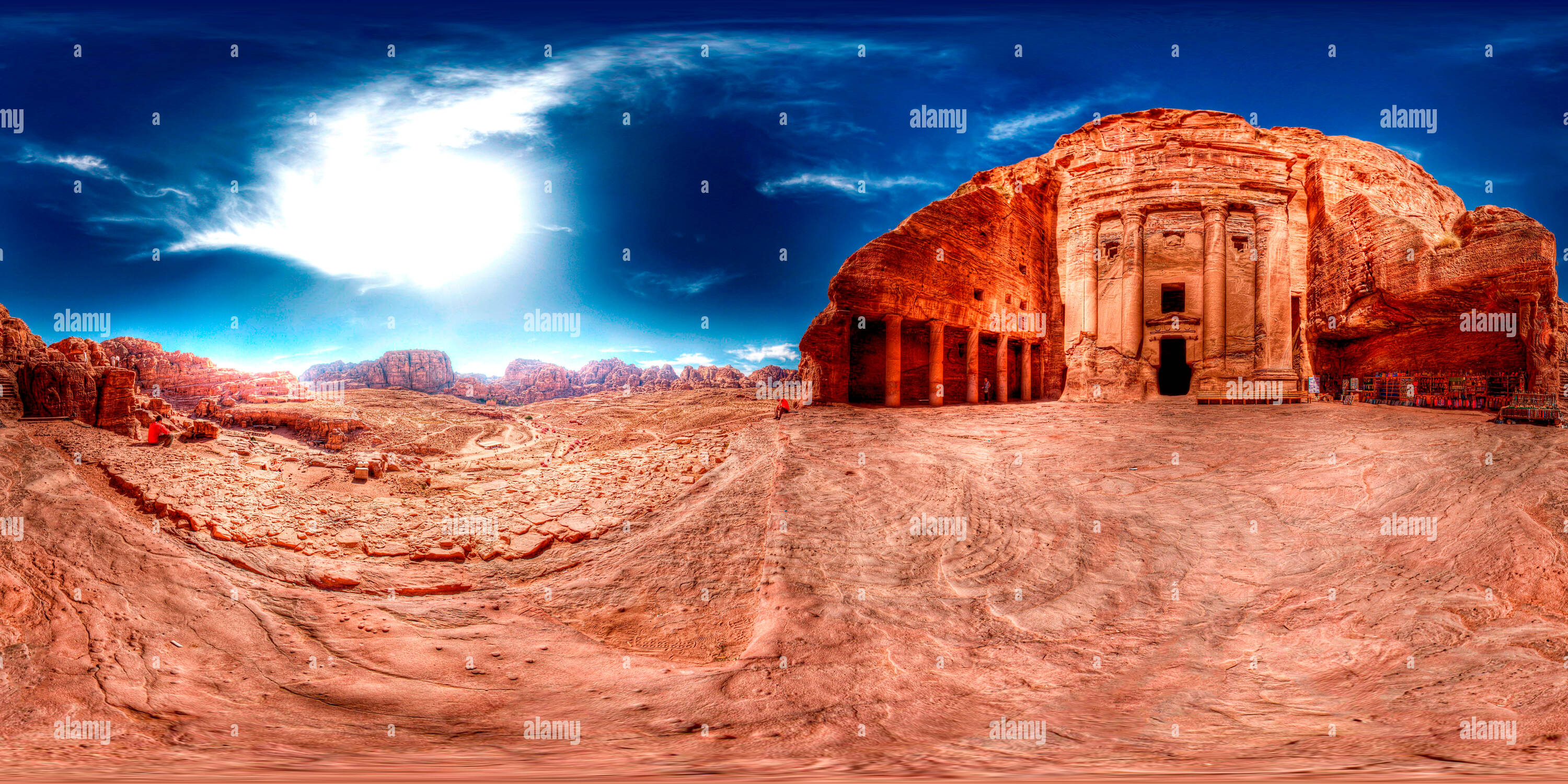 360° view of royal tombs of petra. jordan - Alamy