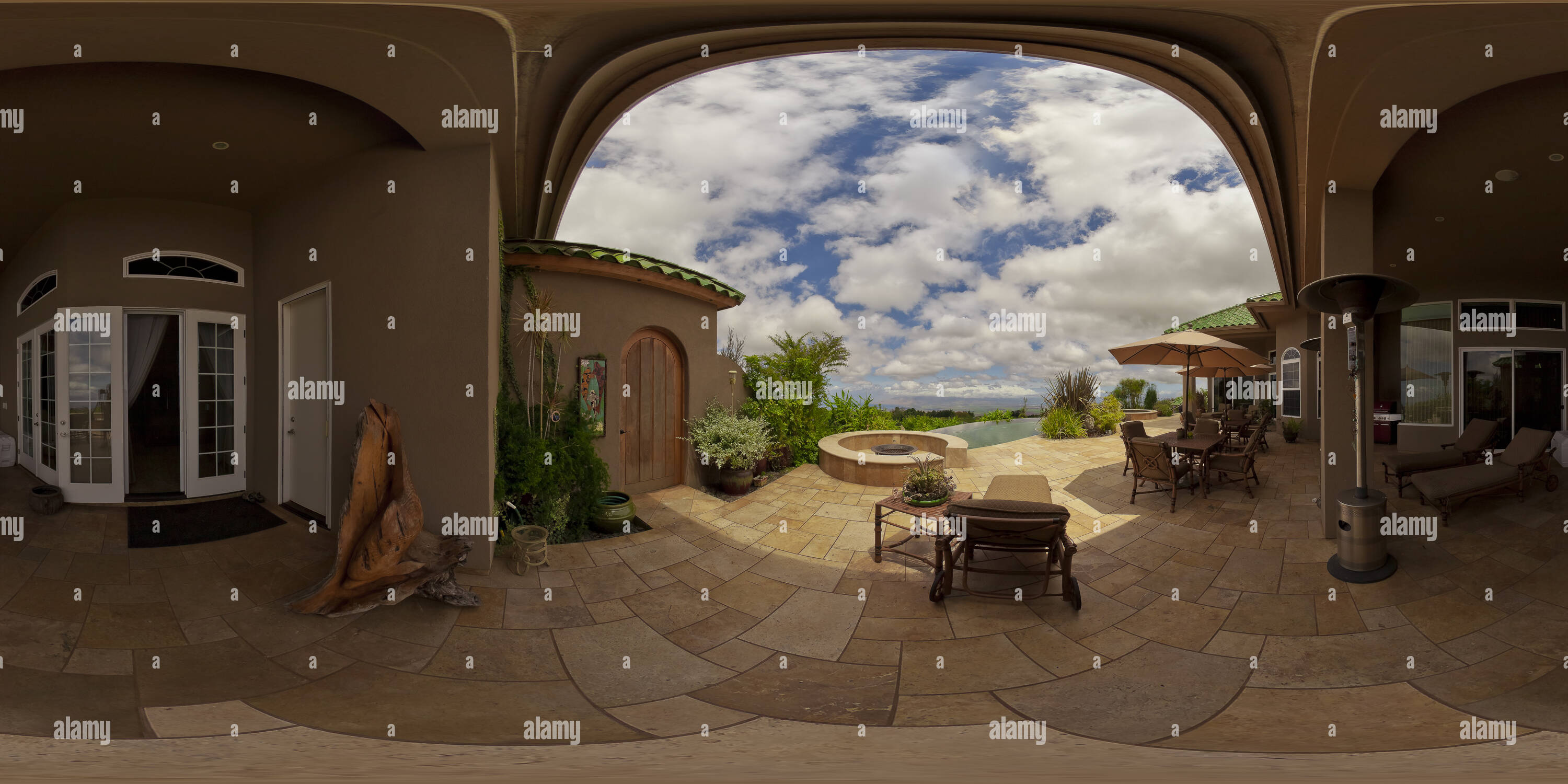 360° view of Lee Gardner House Pool View from Kula, Maui, Hawaii - Alamy