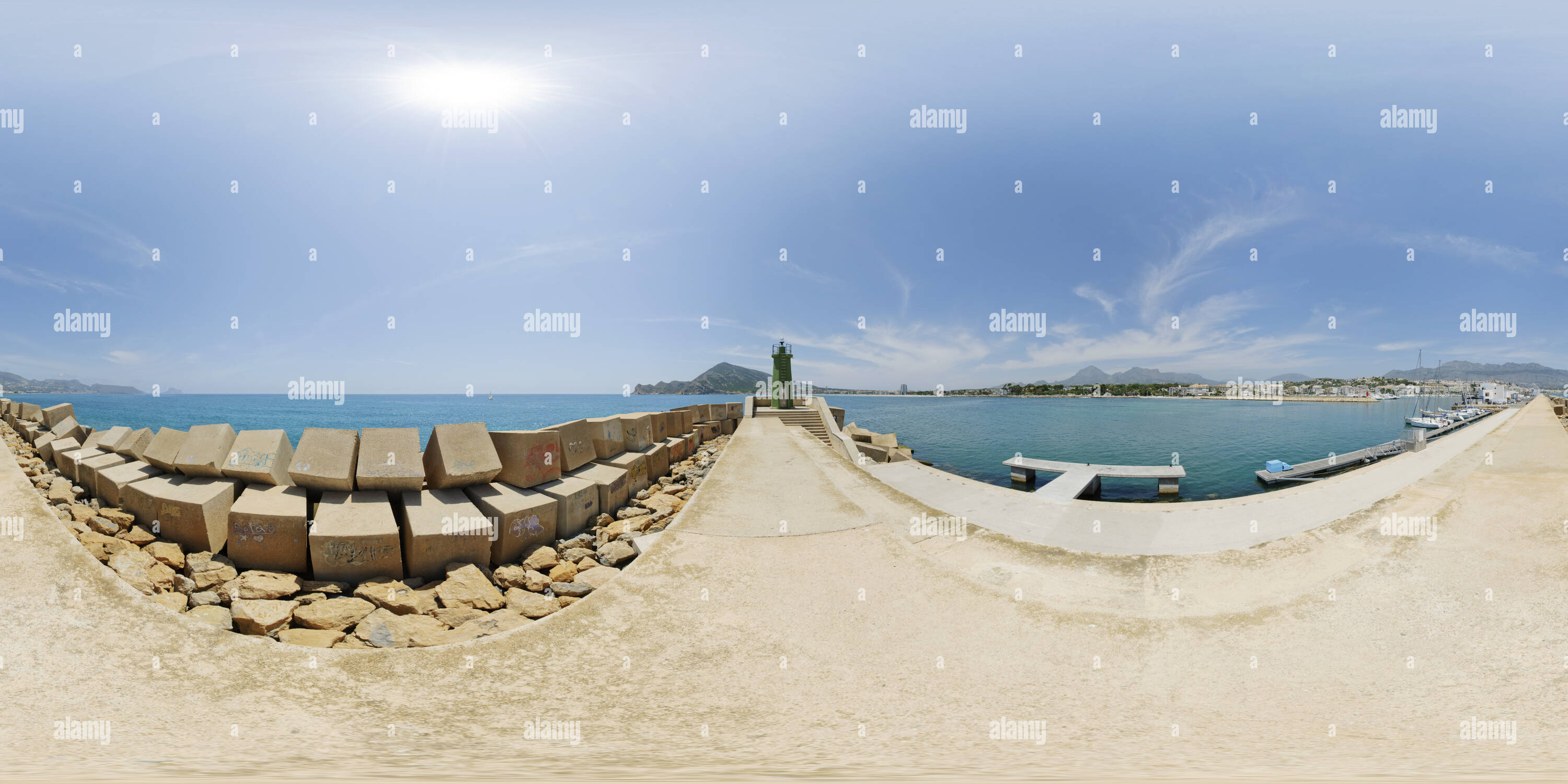 360° view of Port of Altea, Spain - Alamy