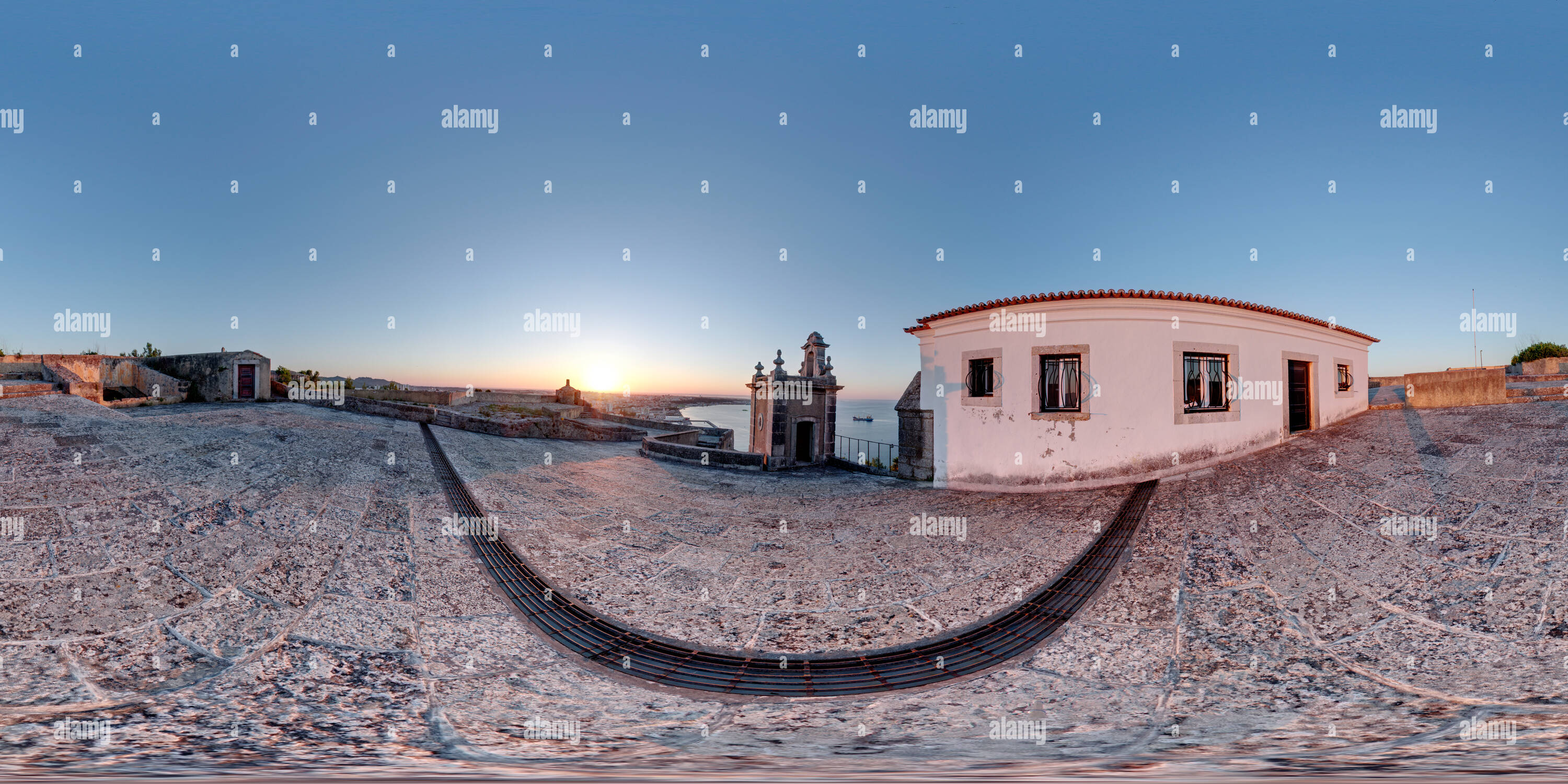 360° view of Sunrise at Forte Sao Felipe - Alamy