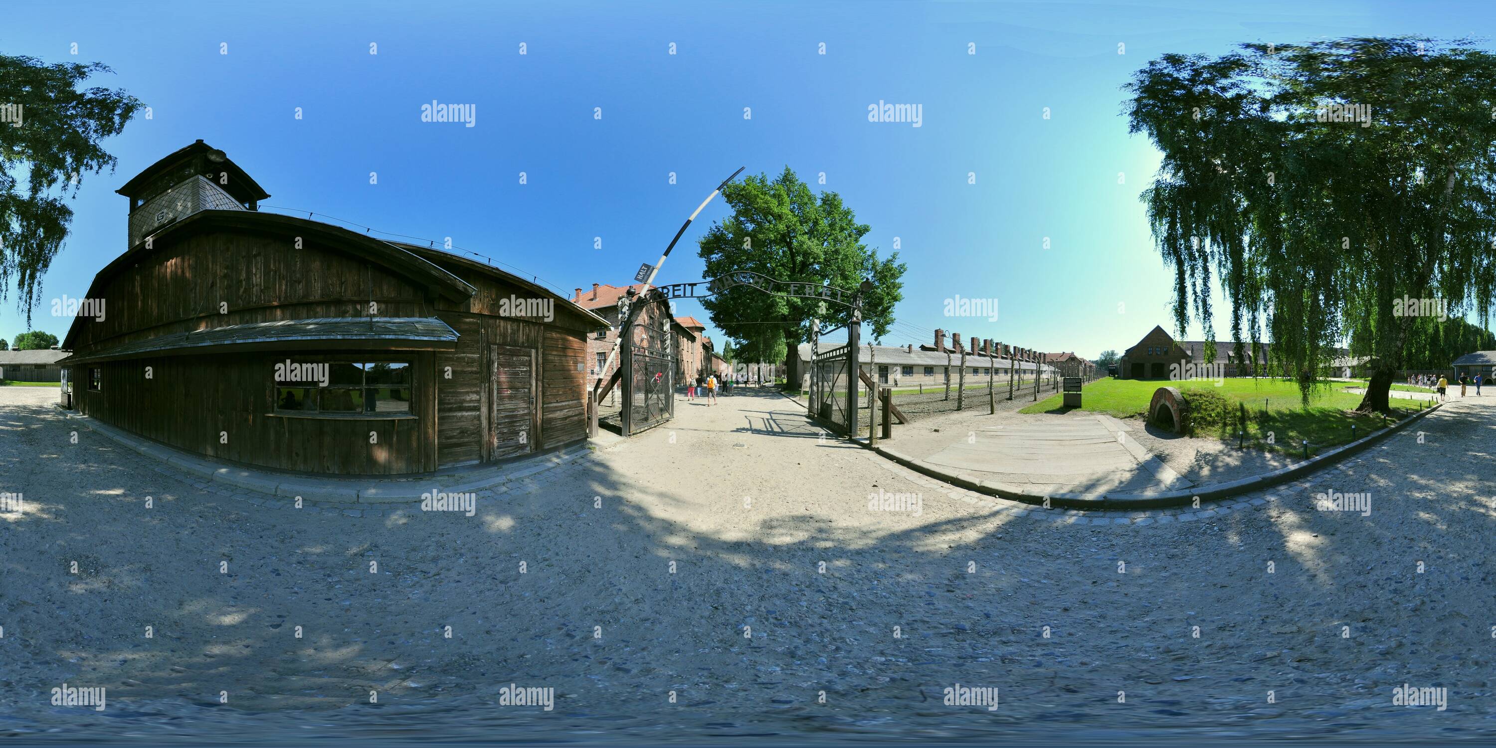 360° view of KZ-Auschwitz - Gate - Alamy