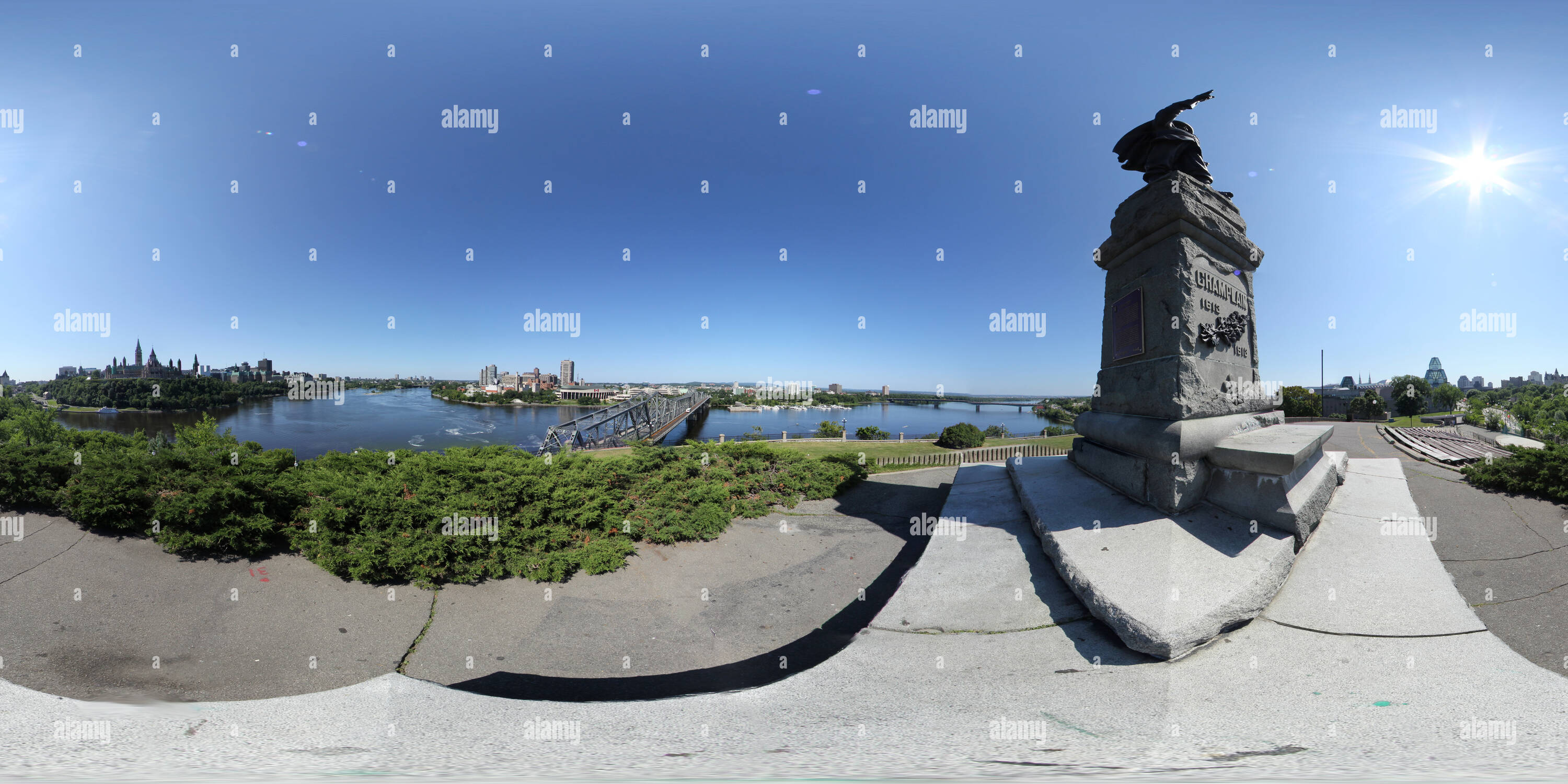 360° view of Ottawa Champlain Monument - Alamy