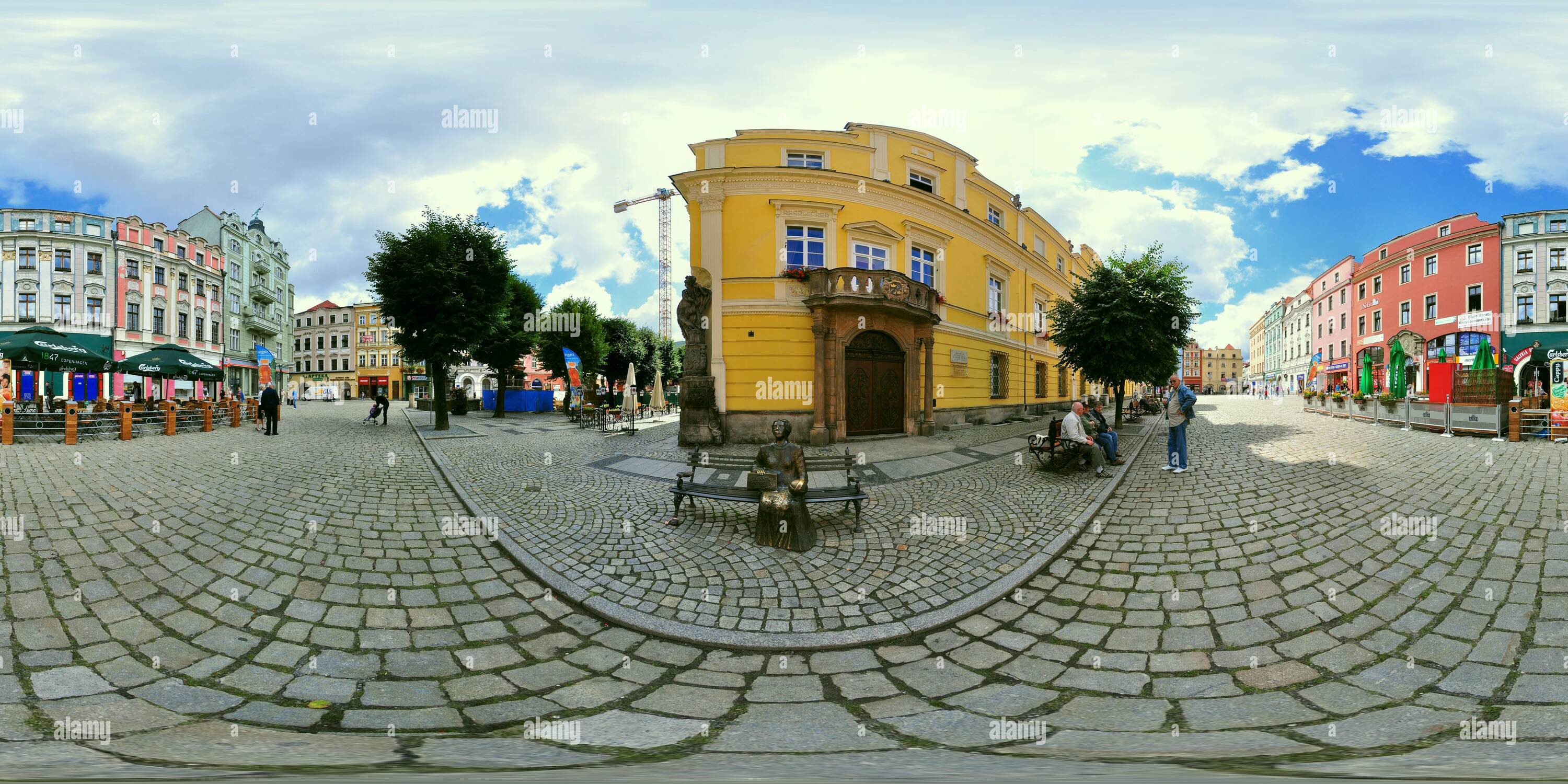 360° view of Swidnica - city square townhall - Alamy