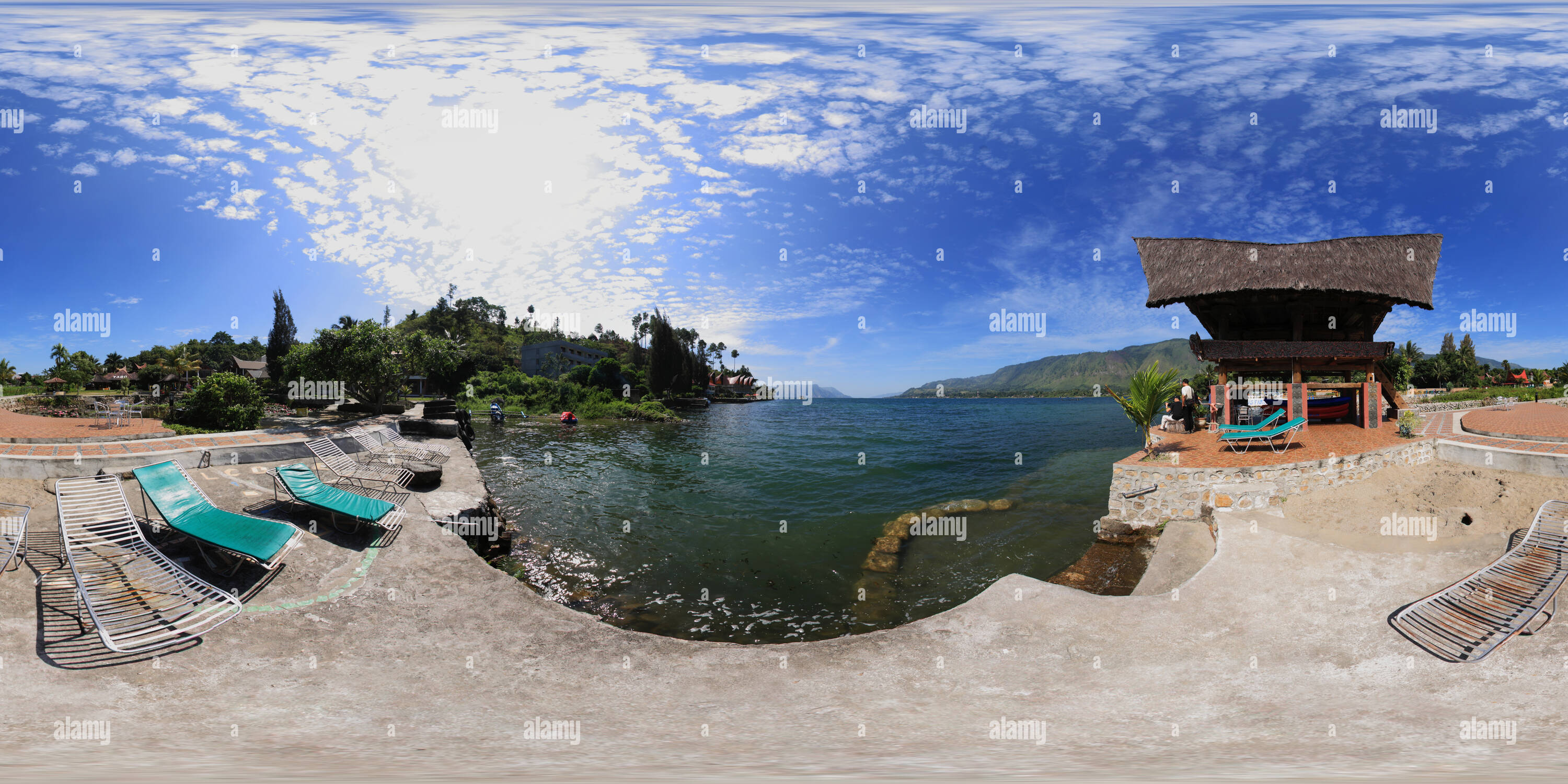 360° view of Samosir Island, Toba Lake - Alamy