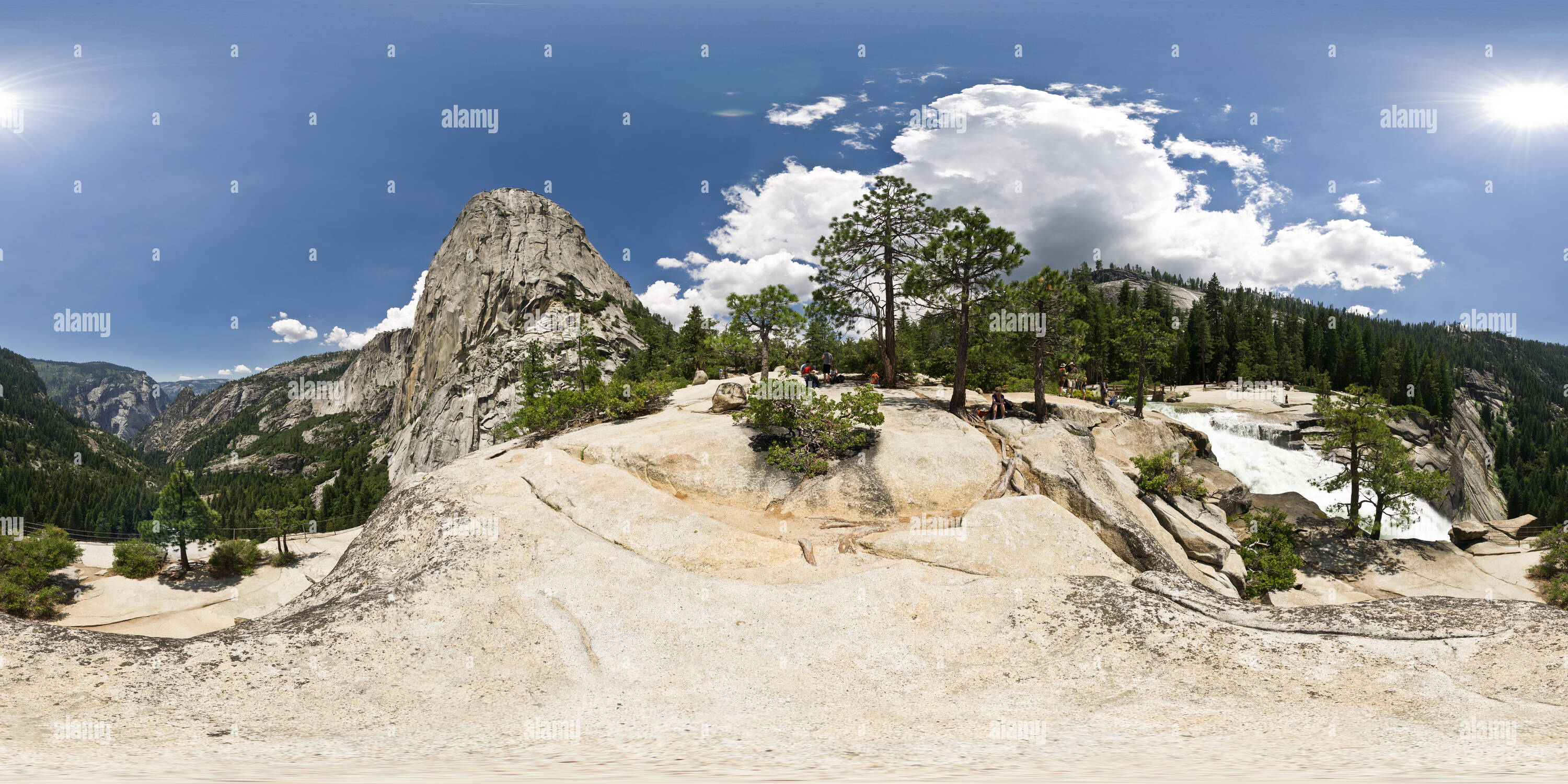 360° view of Nevada Falls, Yosemite - Alamy