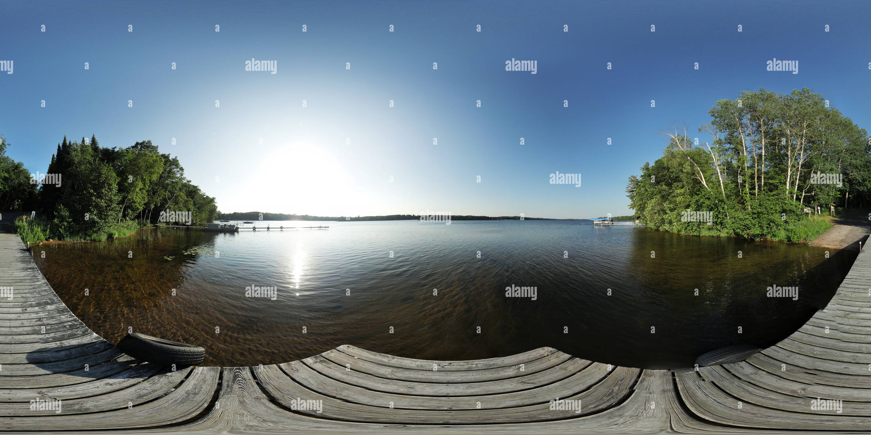 360° view of Small Dock in the Northwoods, Wisconsin - Alamy