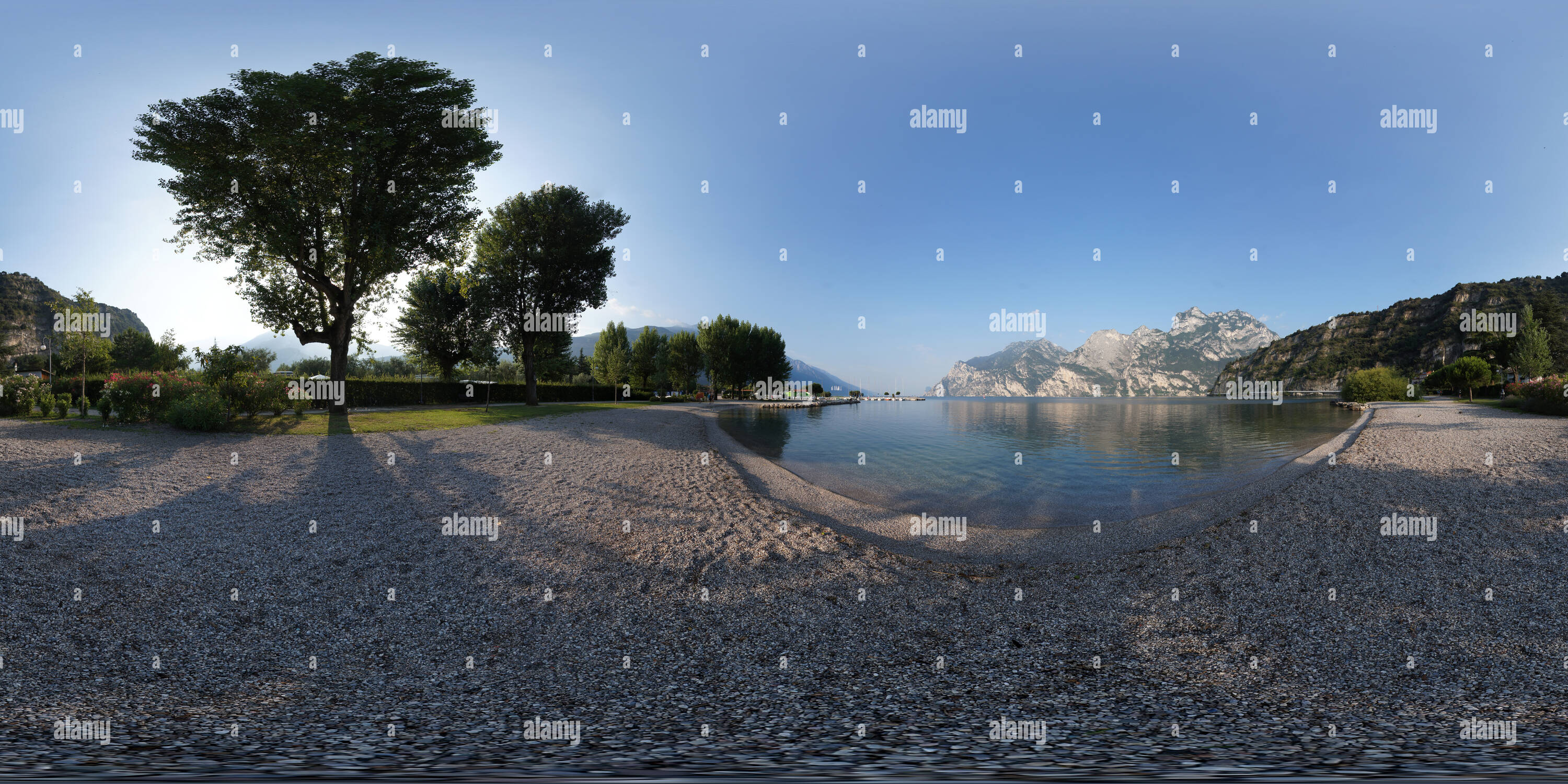 360° view of Italy Trentino Torbole Spiaggia Beach - Alamy