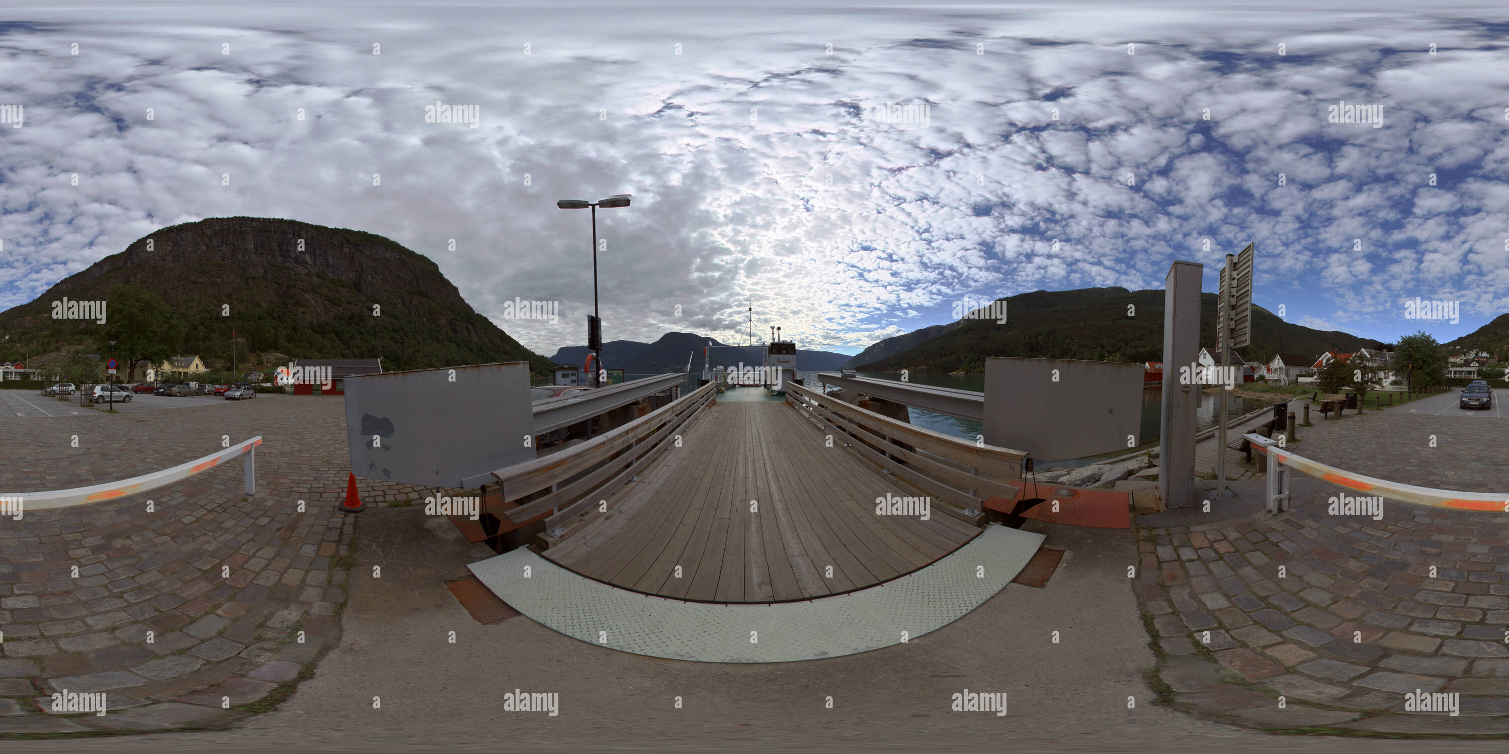 360° view of Solvorn - the ferry to Urnes - Alamy