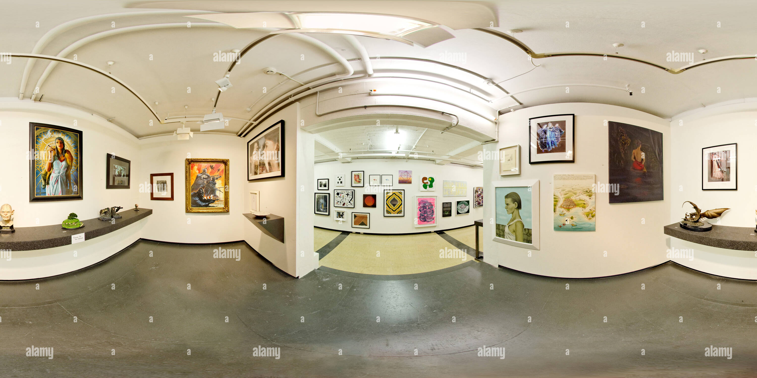 360° view of Art Exhibition at City Gallery - interior view - Alamy