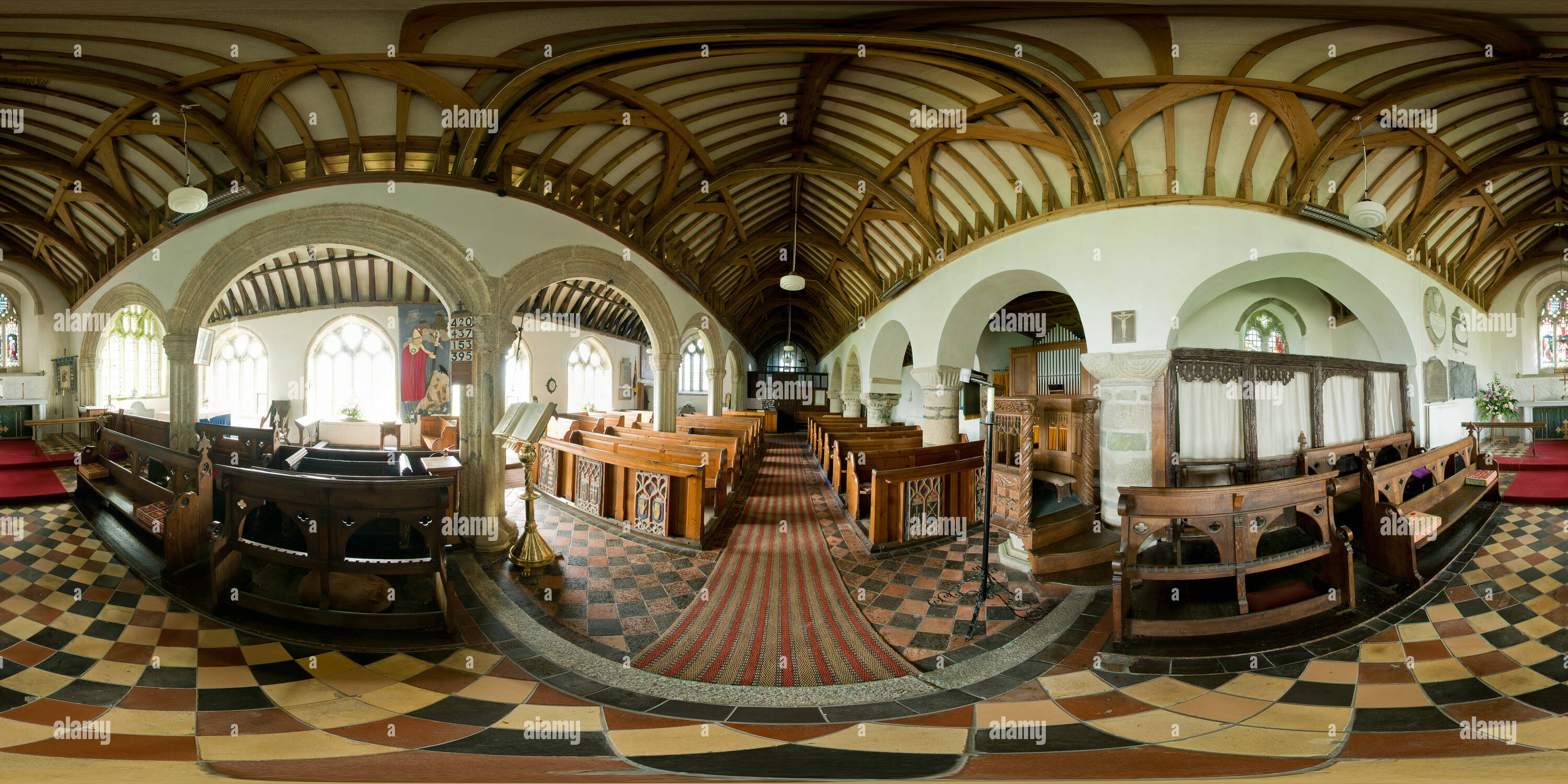 360° view of St Breward Church, Cornwall - Alamy