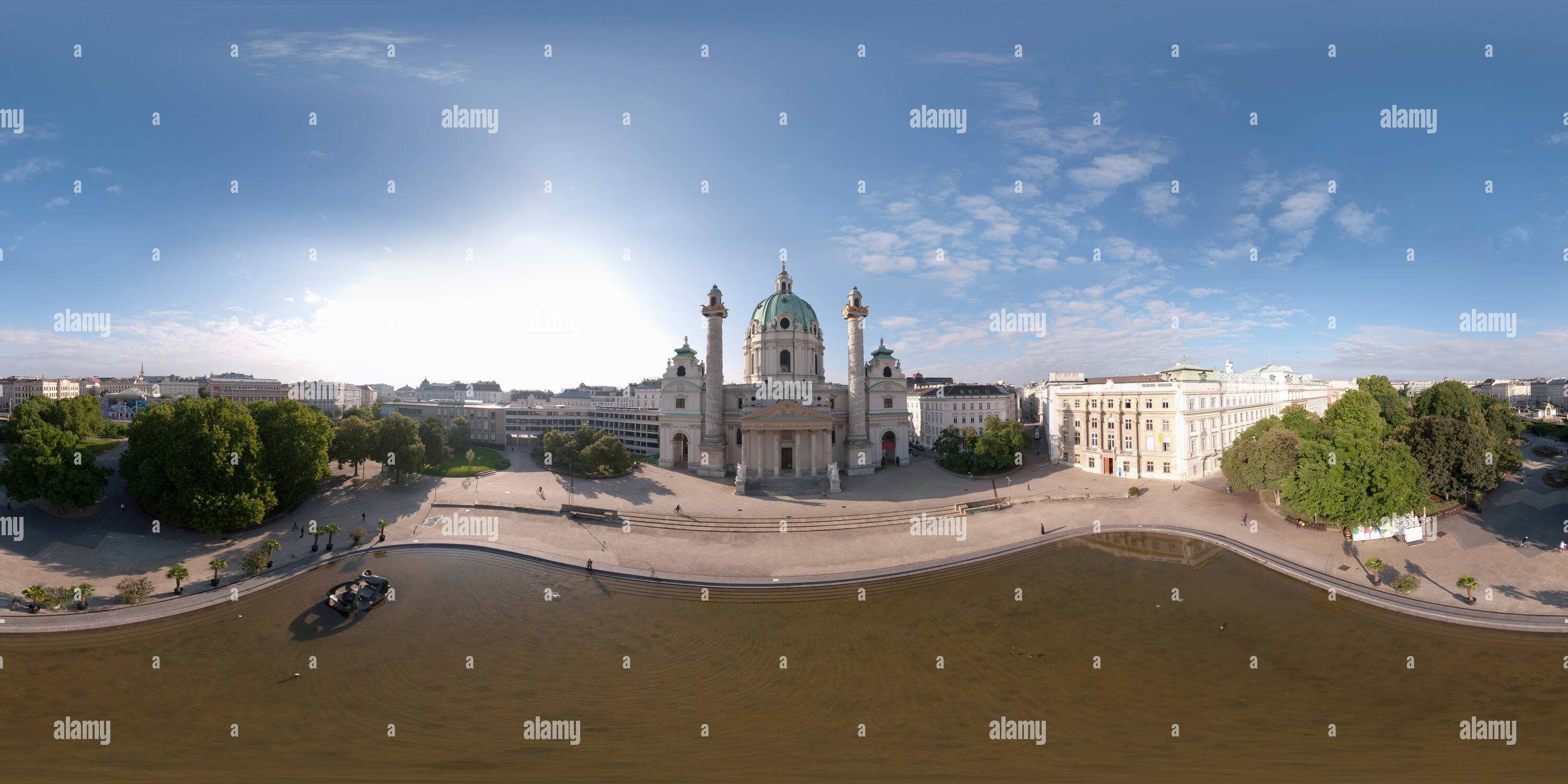 360° view of St. Charles's Church Aerial View - Alamy