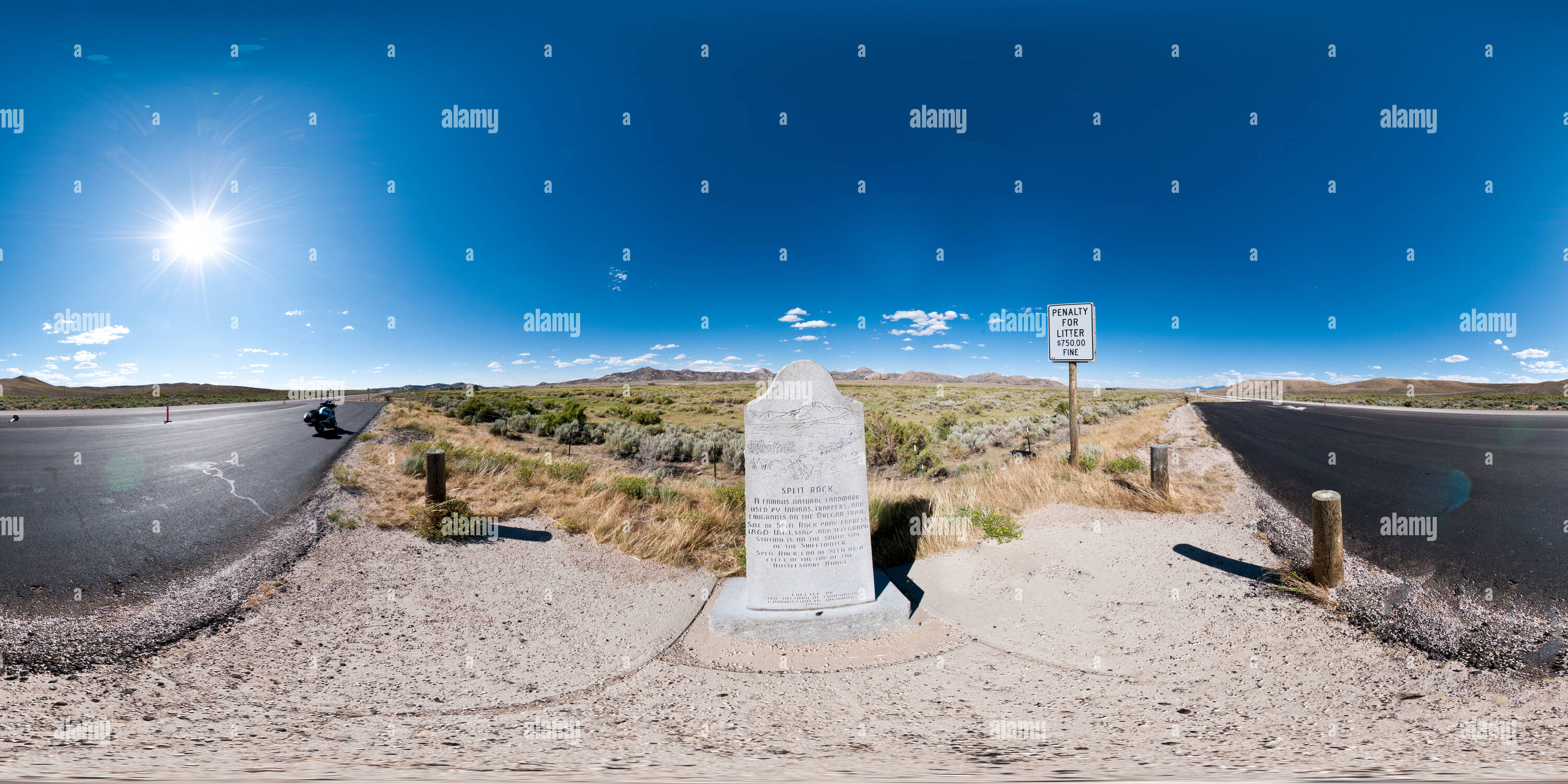 360° view of Split Rock marker - Oregon Trail - Alamy