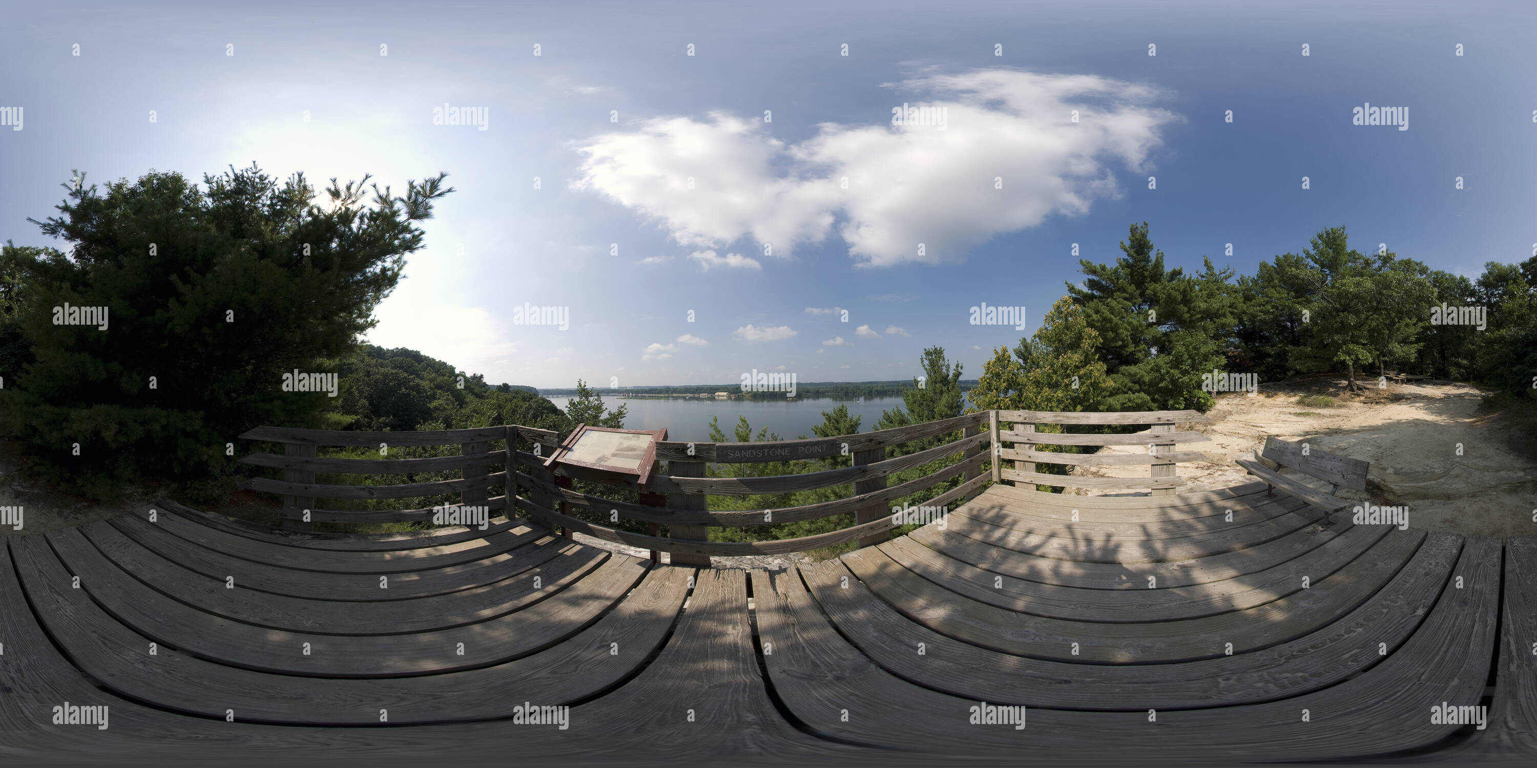 360° view of Sandstone Point Starved Rock State Park - Alamy