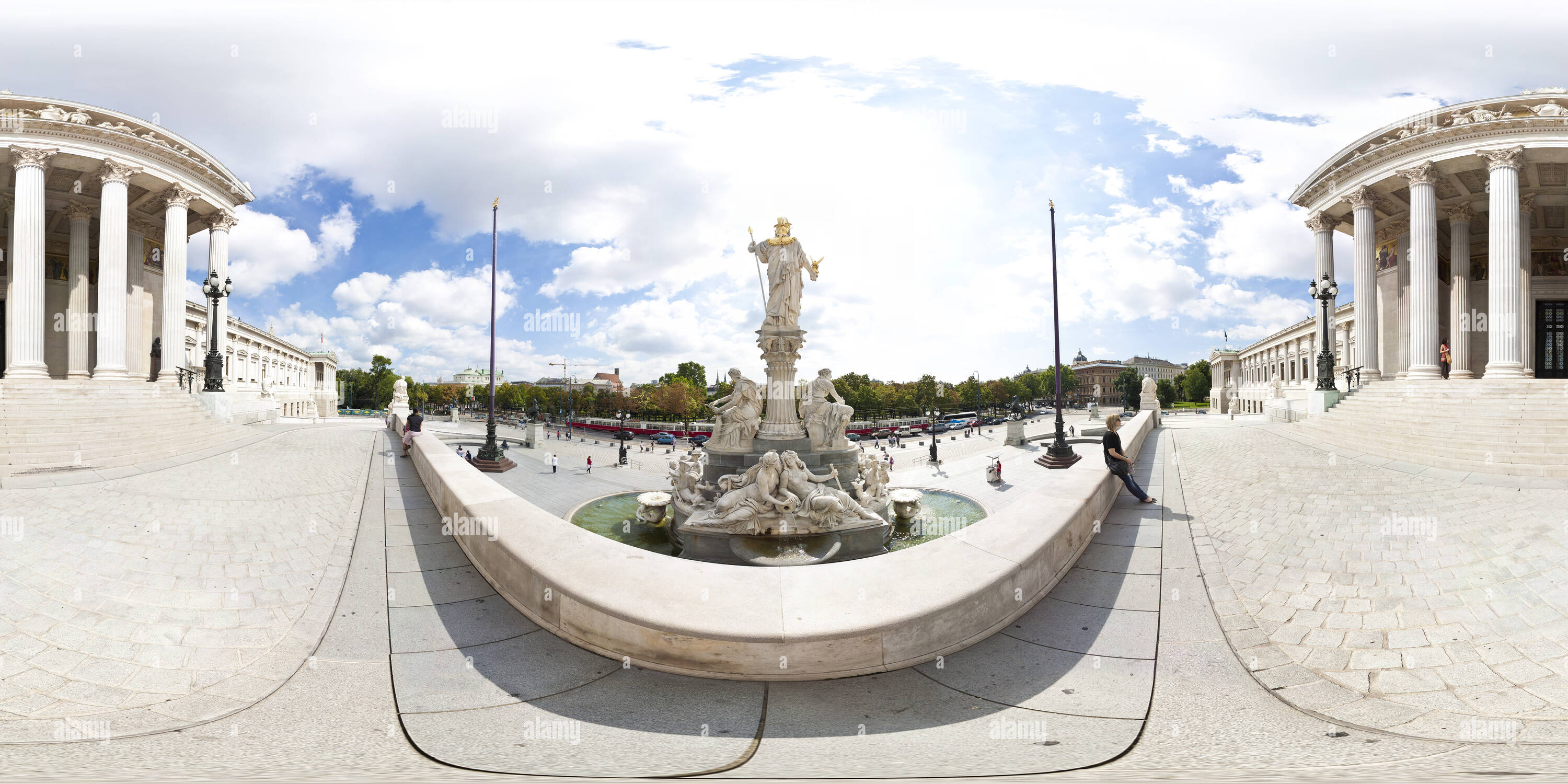 360° view of Vienna - Austrian Parlament - Alamy