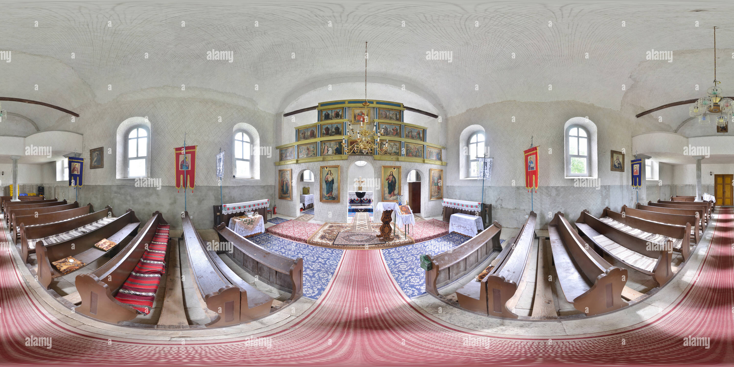 360° view of „Holy Archangels” Church 1896, Magureni, Maramures ...