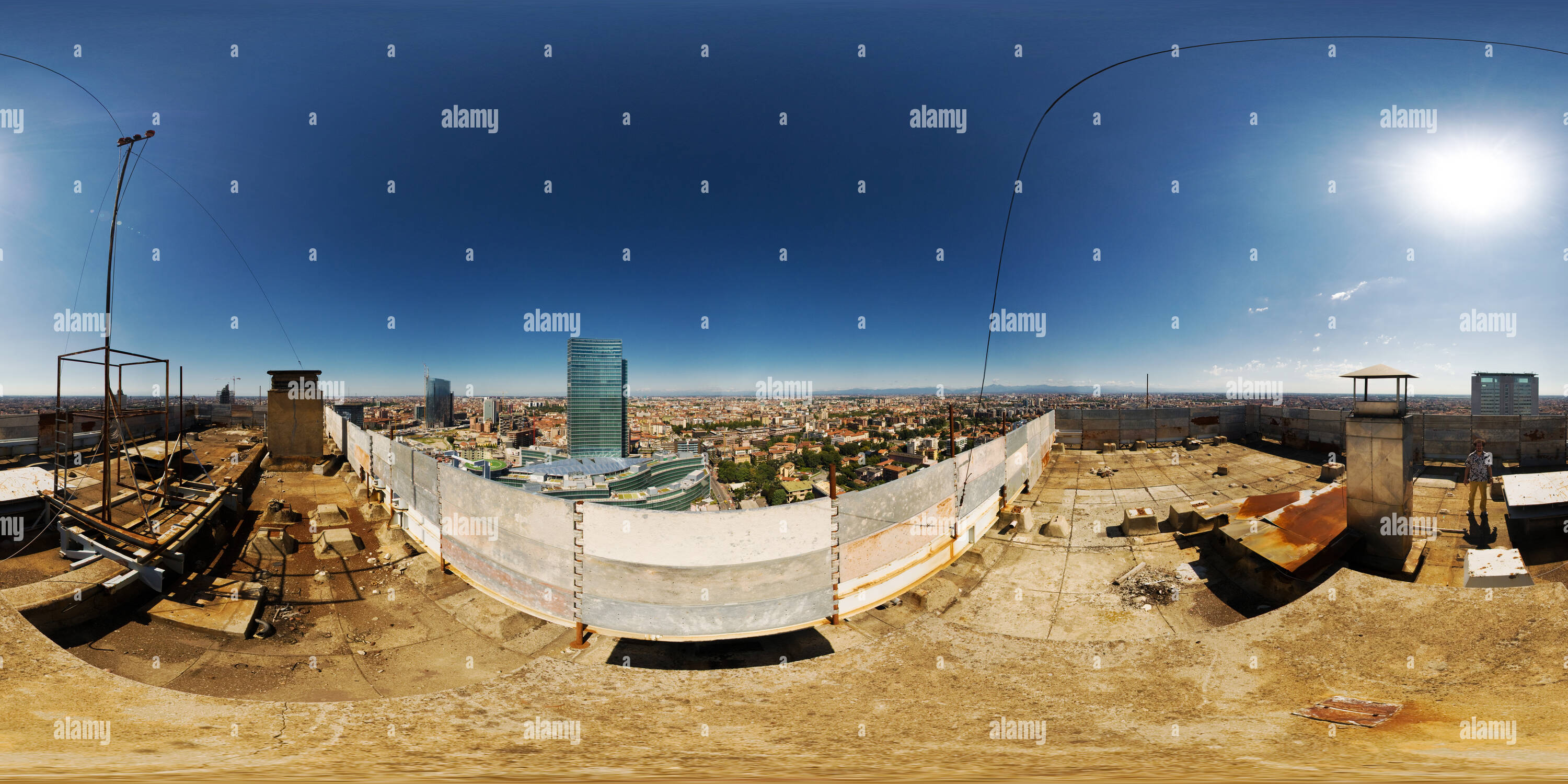 360° view of panorama dalla Torre Galfa - Alamy