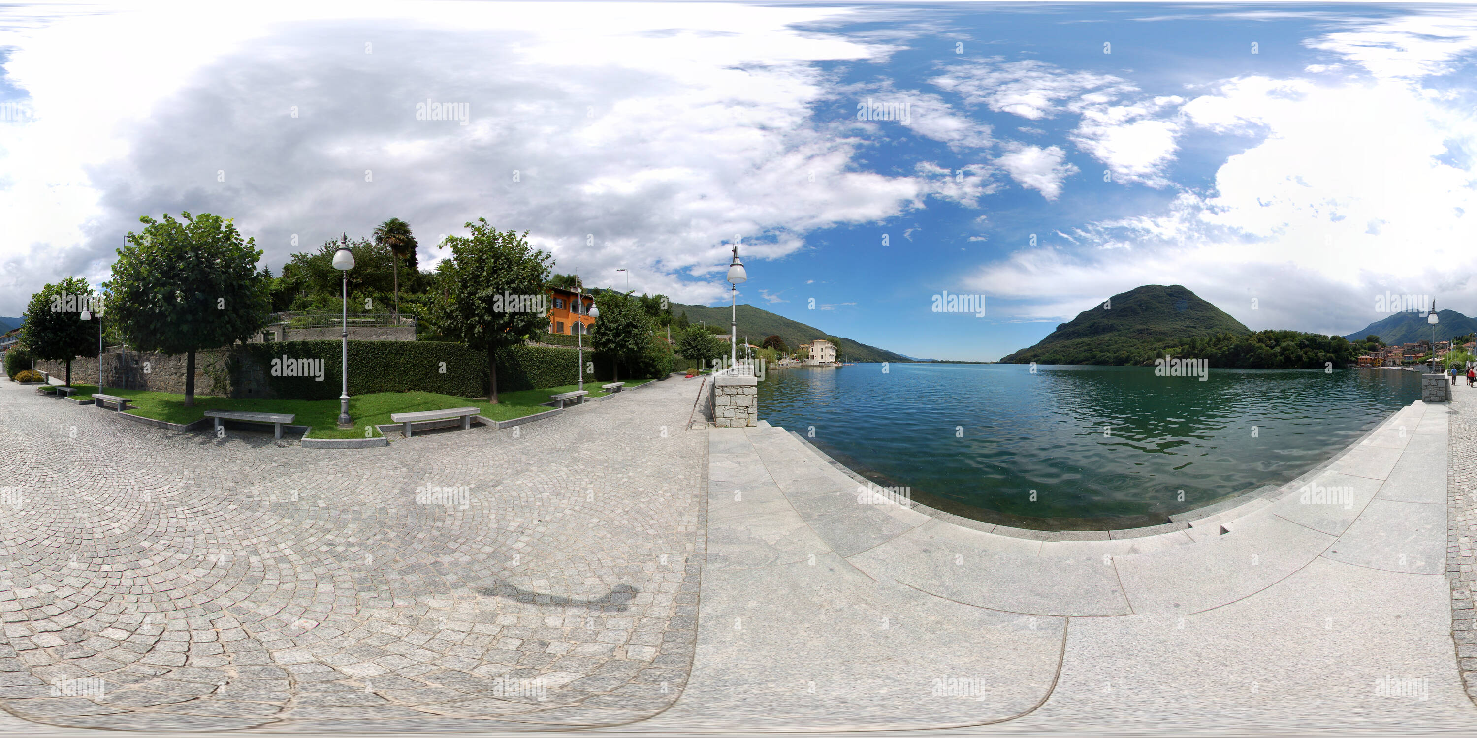 360° view of Mergozzo Lake, Piemonte, Italy - Alamy