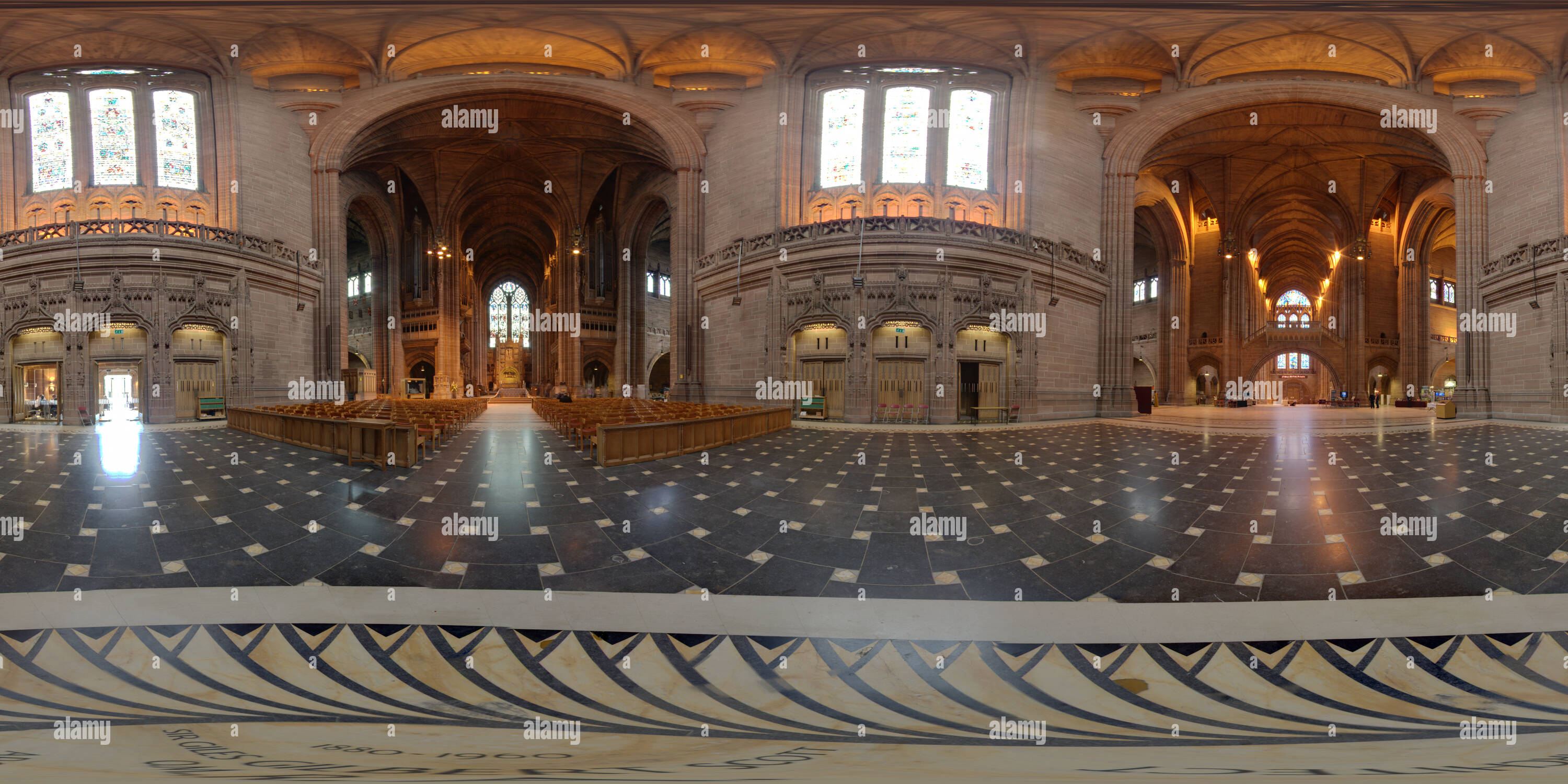 360° view of Liverpool Anglican Cathedral - Alamy