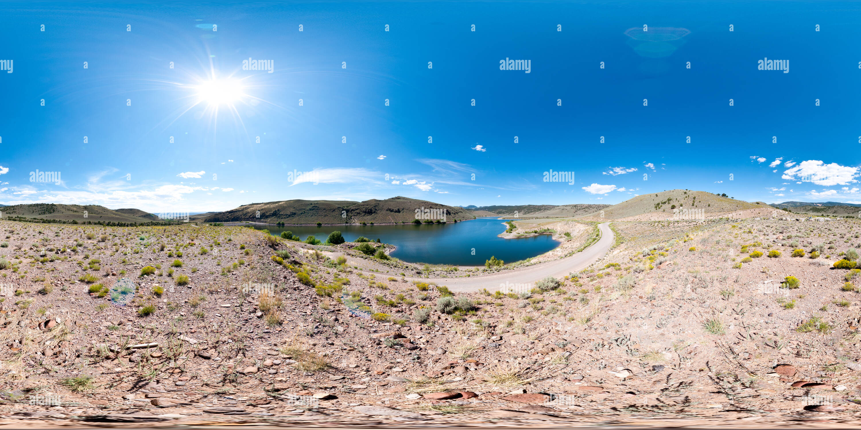 360° view of Mill meadow reservoir - Alamy