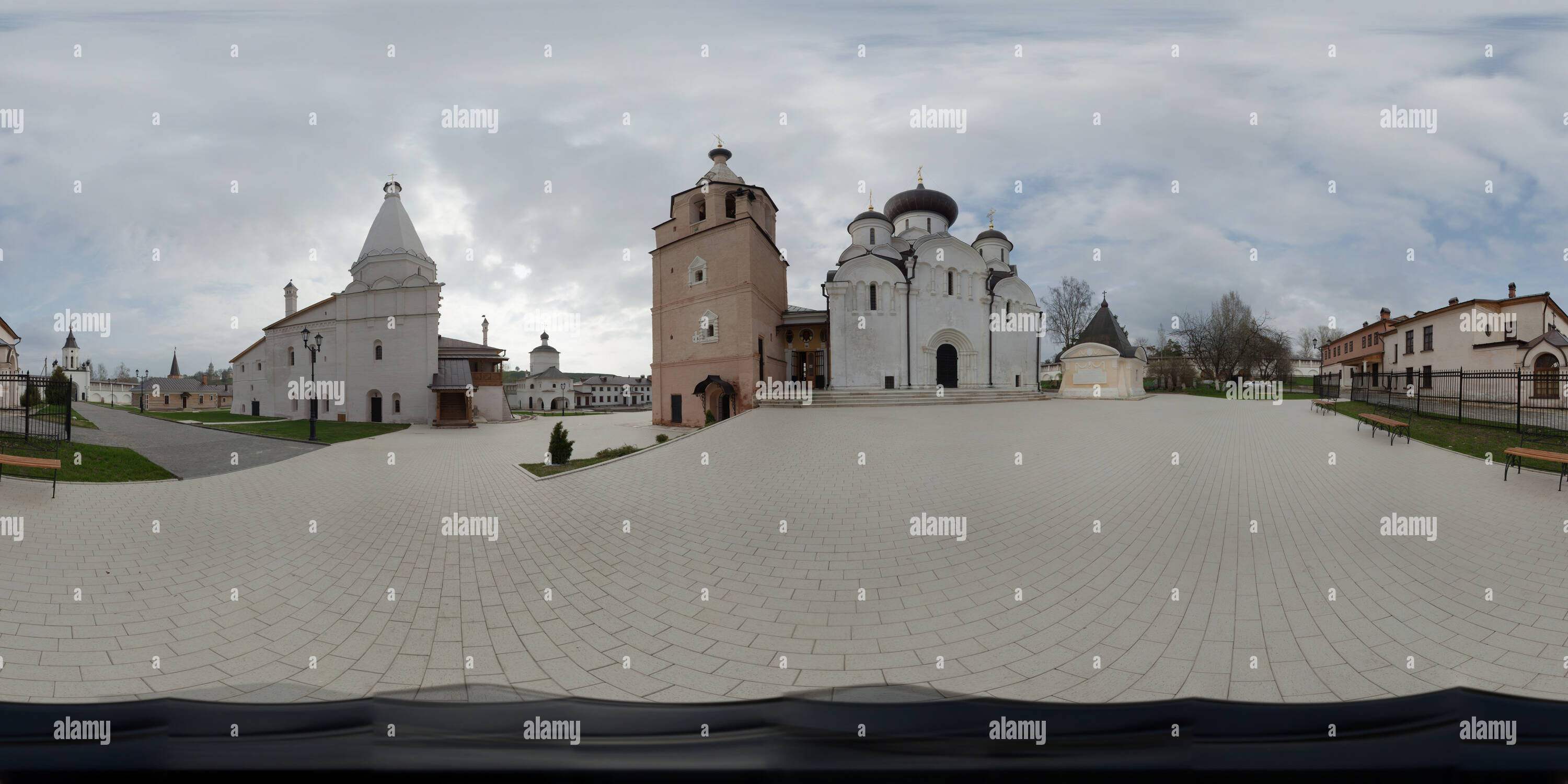 360° view of The Staritsa Holy Dormition Monastery - Alamy