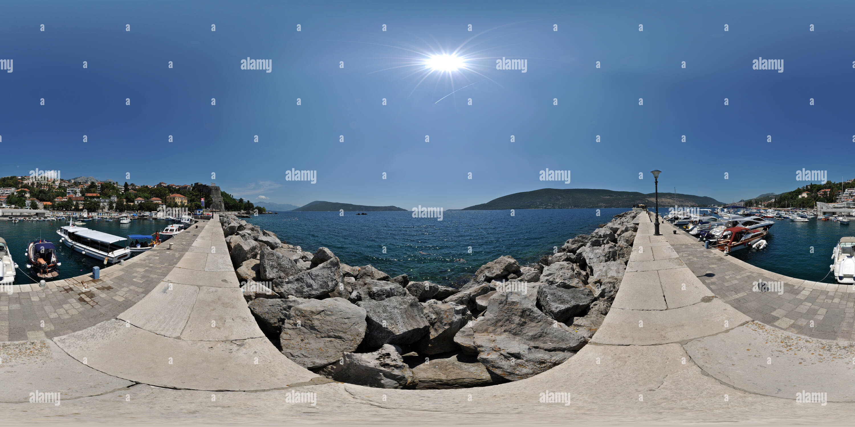 360° view of Port Herceg Novi - Alamy