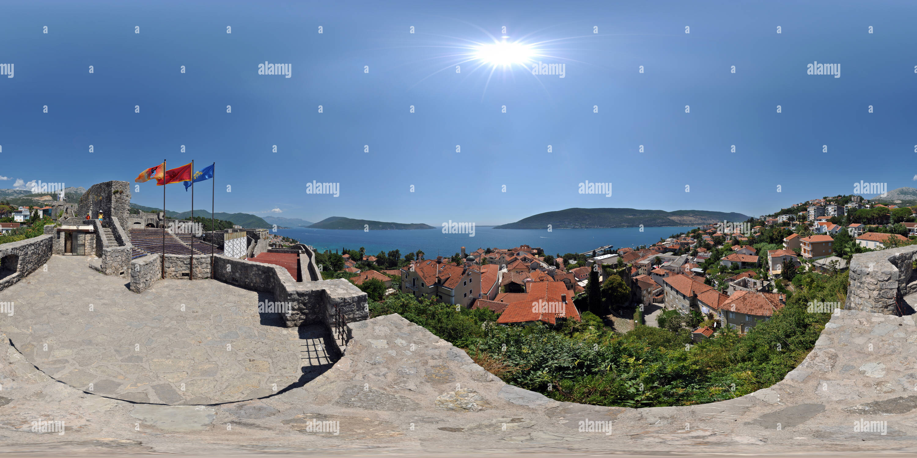 360° view of View On Herceg Novi From Kanli Kula - Alamy