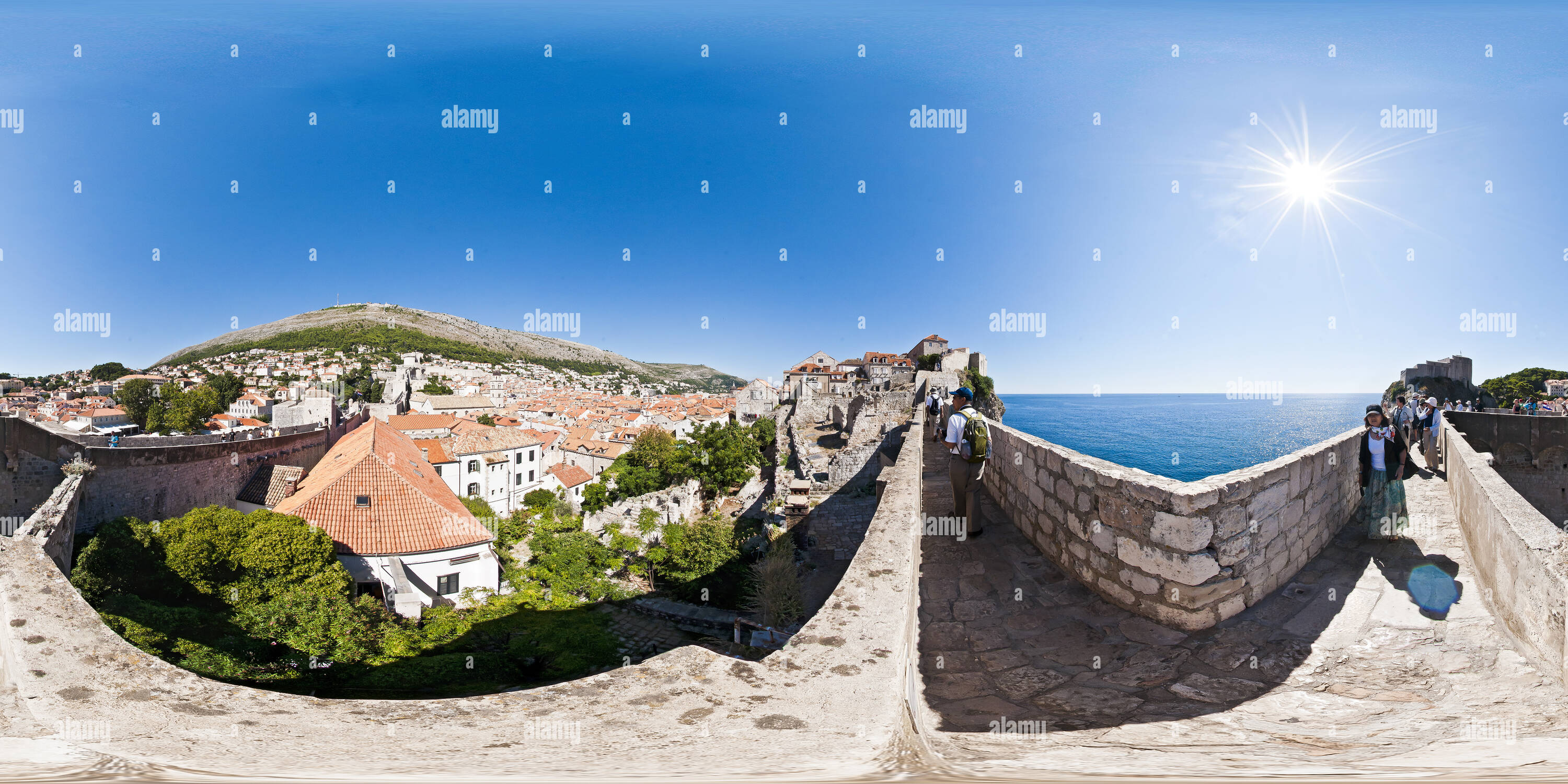 360° view of Dubrovnik - townwall 2 - Alamy