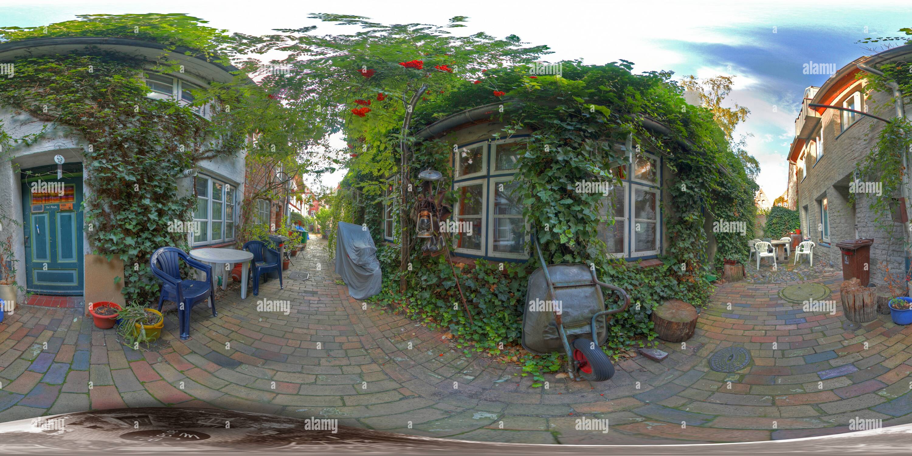 360° view of Lübeck - Grüner Gang - Alamy