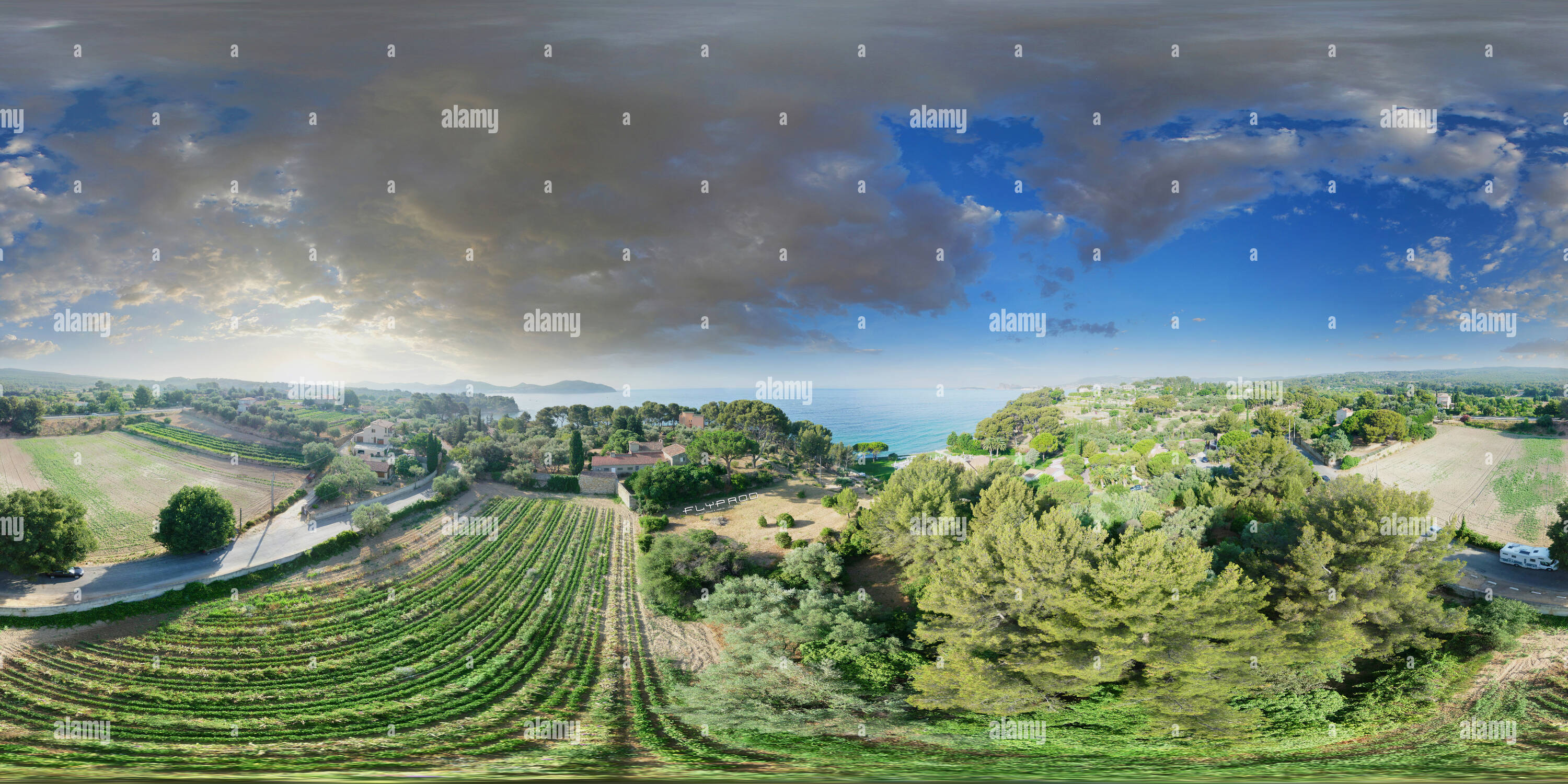 360° view of Les calanques de Cassis - By Flyprod - Alamy