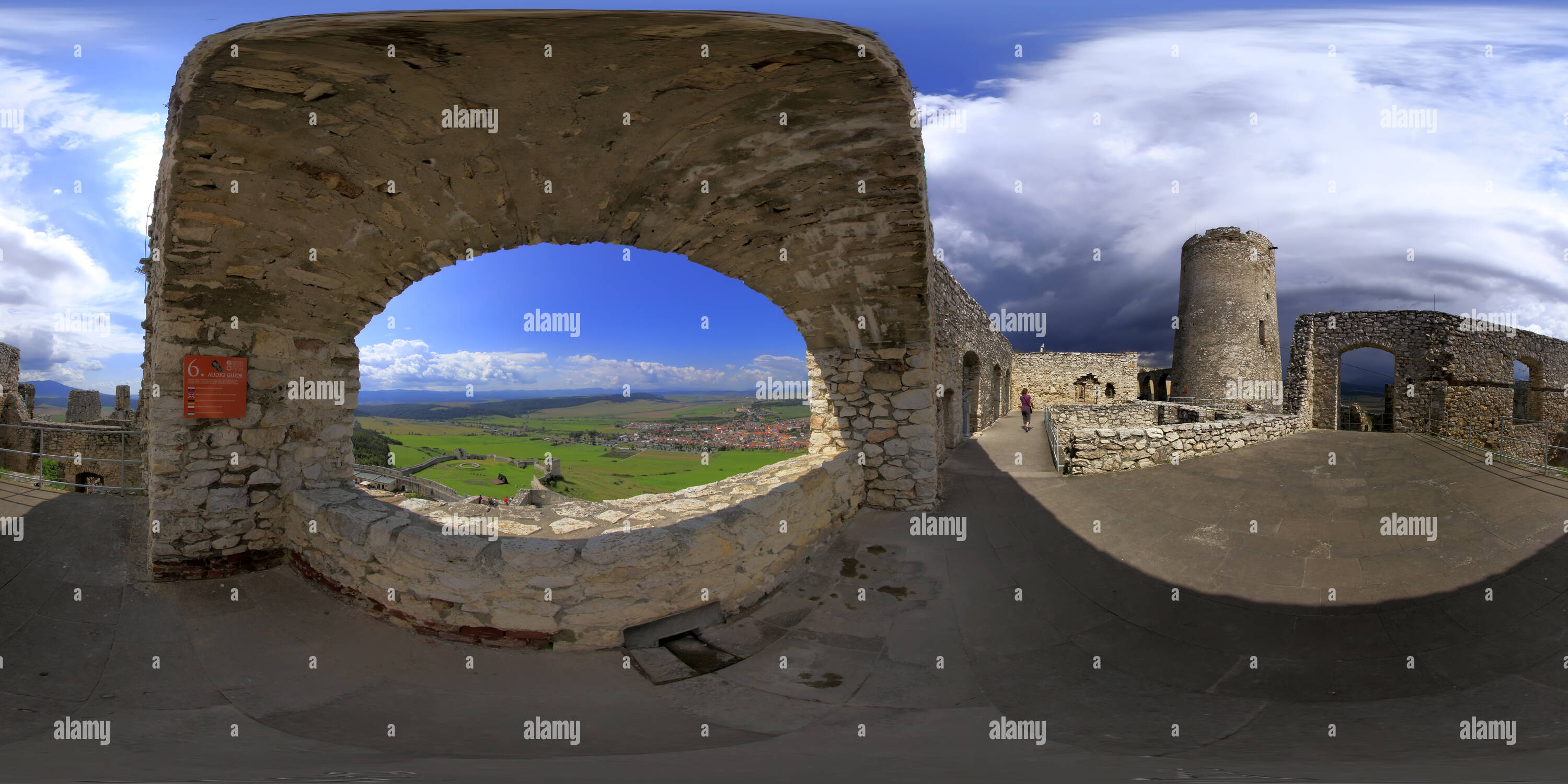 360° view of Spissky hrad castle - gallery - Alamy