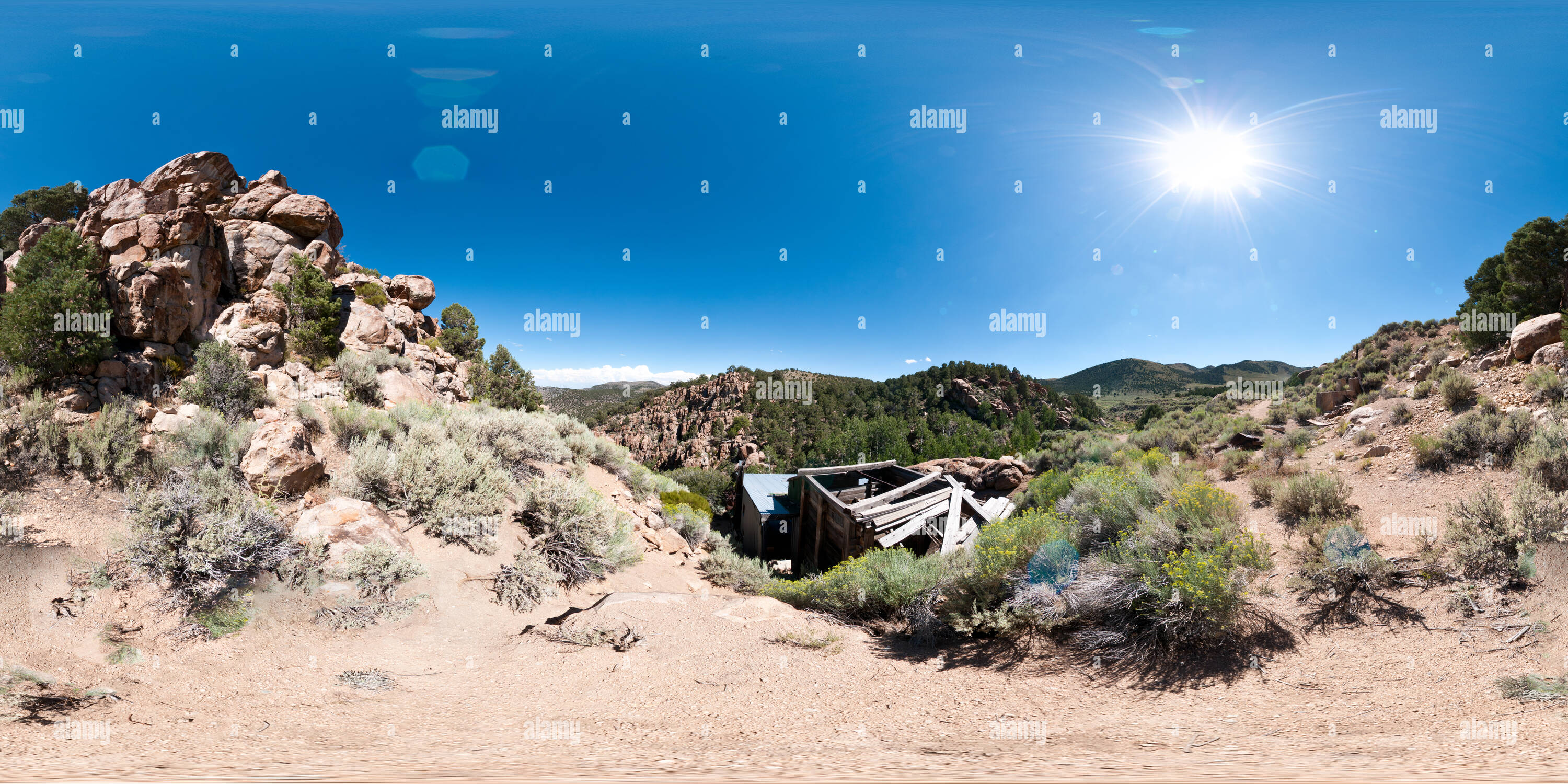 360° view of Amasa Valley - Old mining building1 - Alamy
