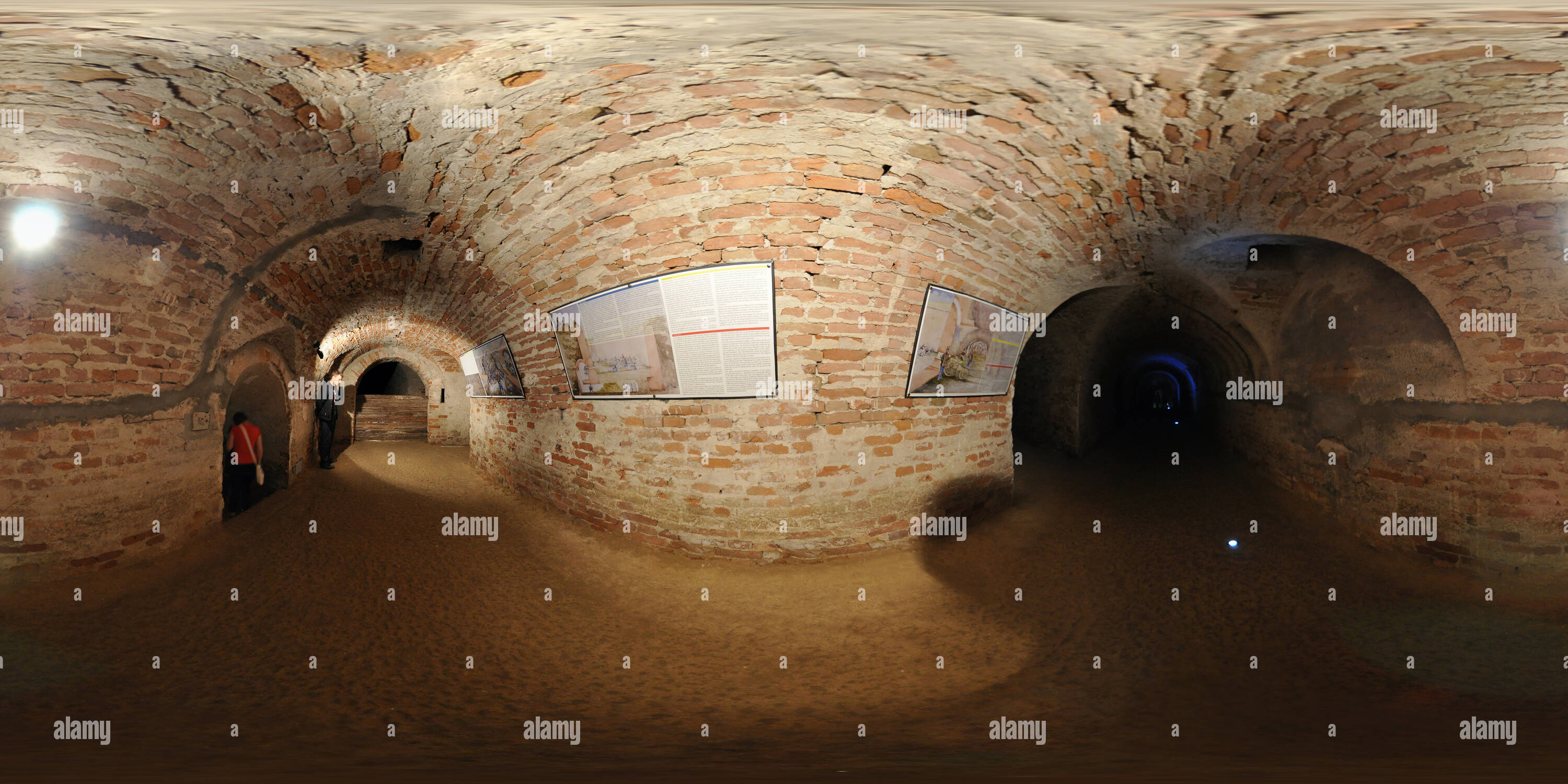360° view of Petrovaradinska tvrdjava, podzemne vojne galerije - Alamy