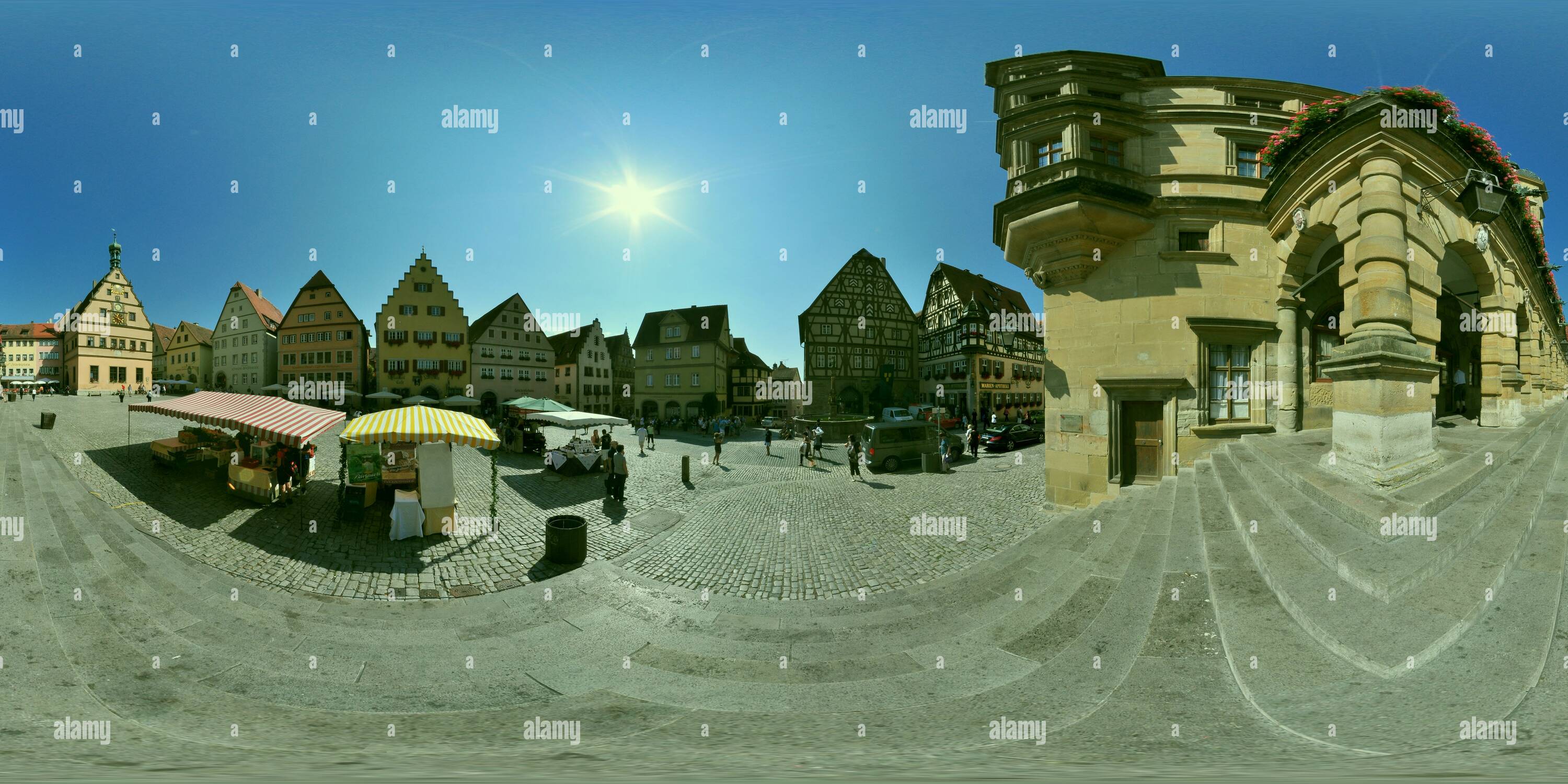 360° view of Rothenburg ob der Tauber - Stadtplatz - Alamy