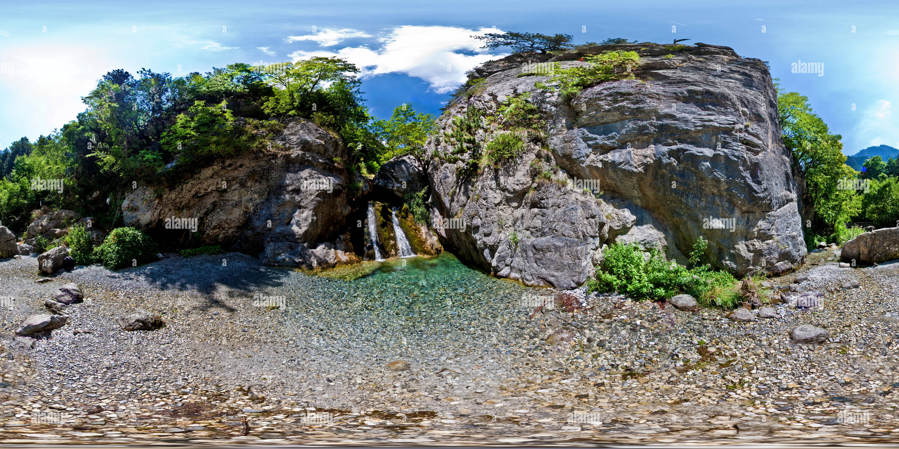 360° view of Mt Olympus - Prionia Waterfalls - Greece - Alamy