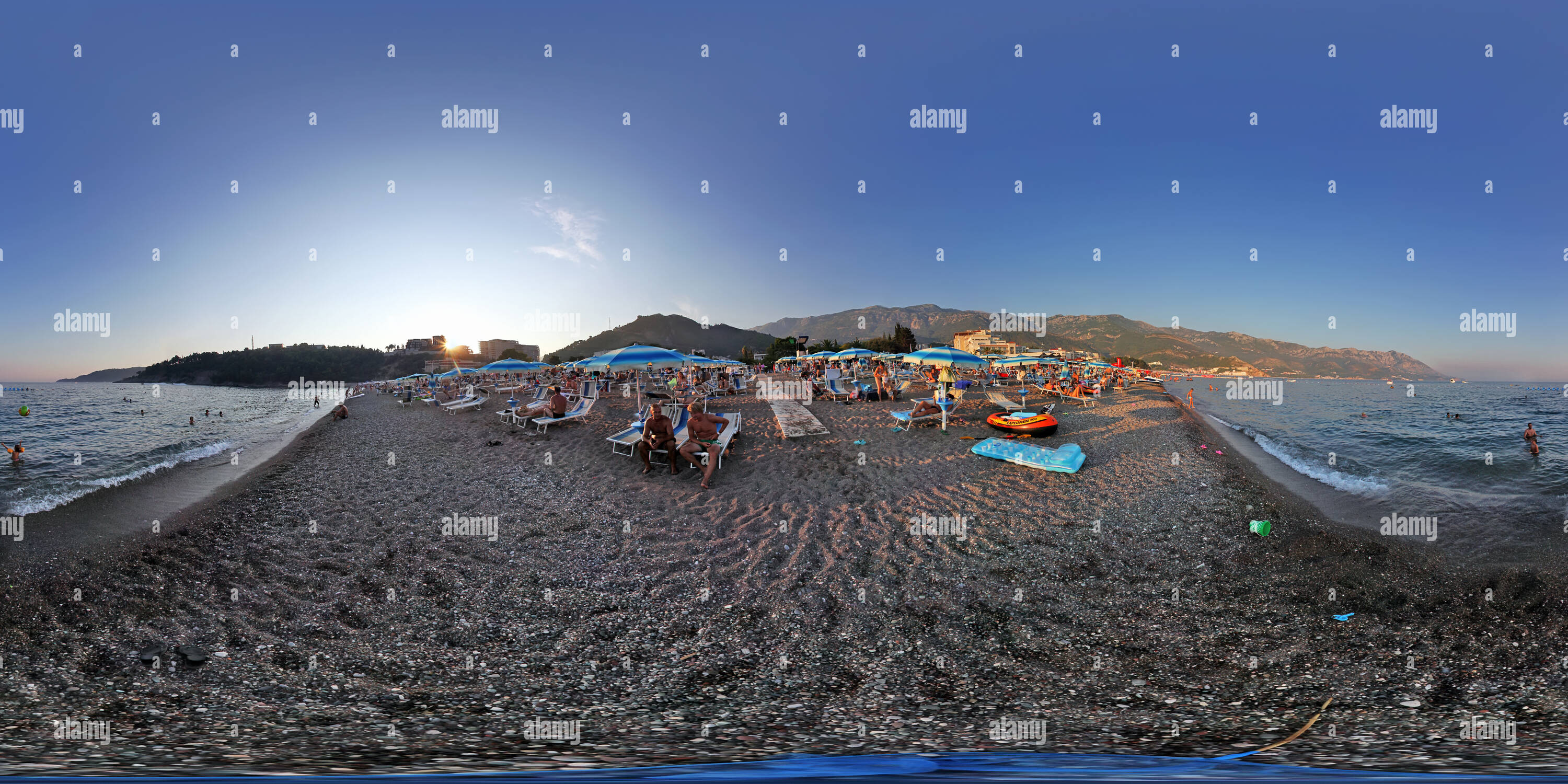 360° view of Beach in Becici/Boreti Montenegro - Alamy