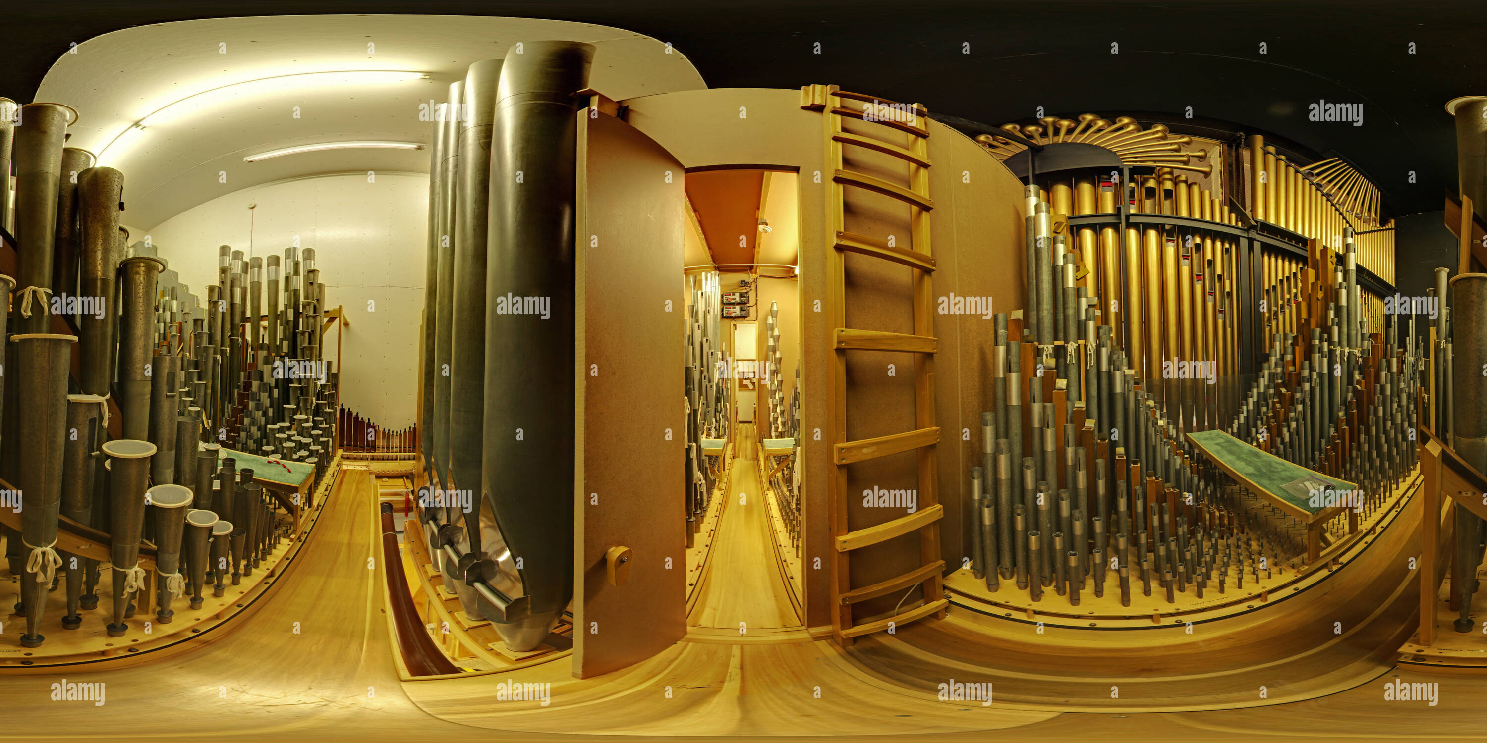 360° view of Massey Organ, Pipe Chamber, View 1 - Alamy