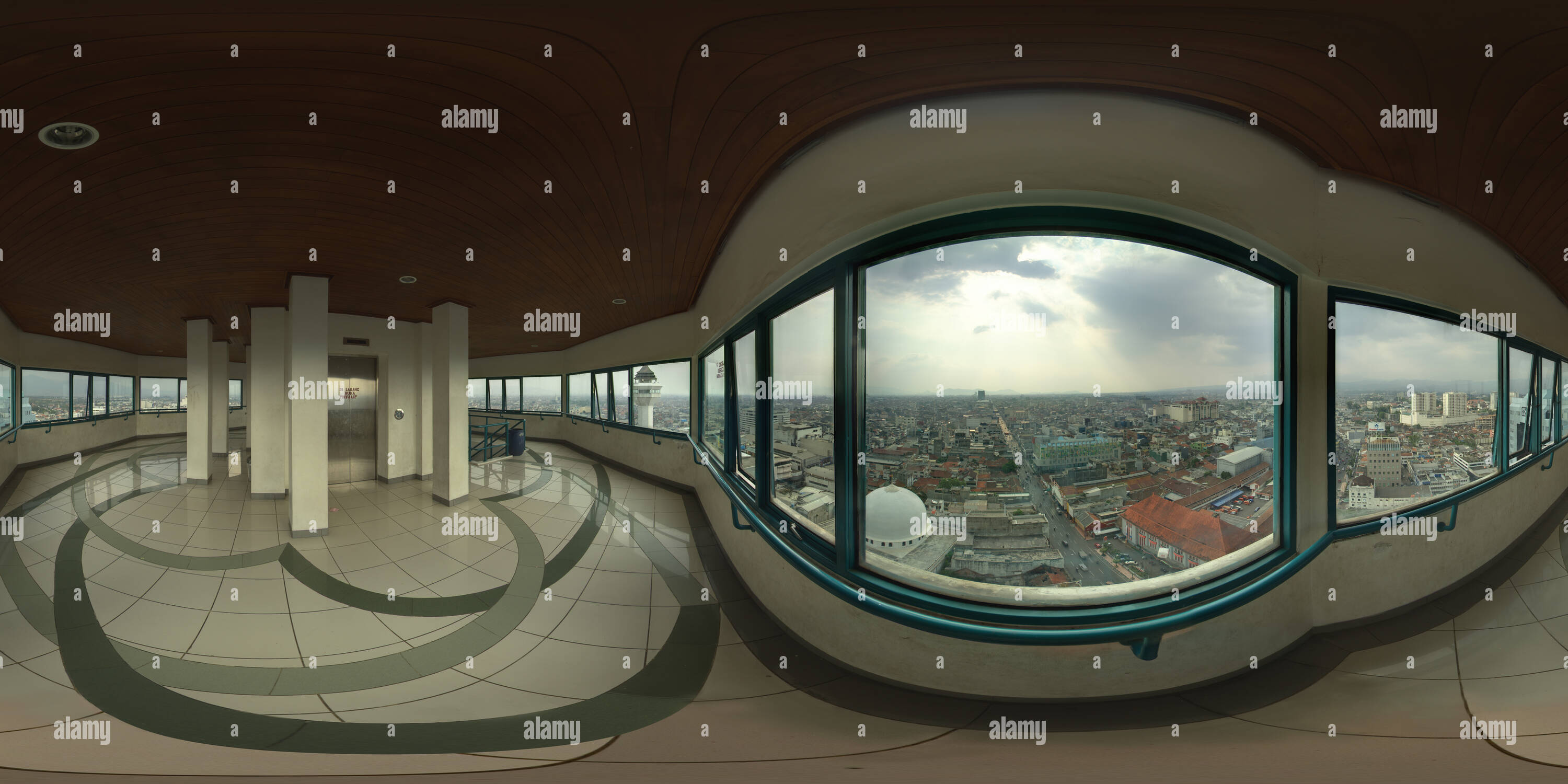 360° view of Bandung from The Grand Mosque Tower - Alamy