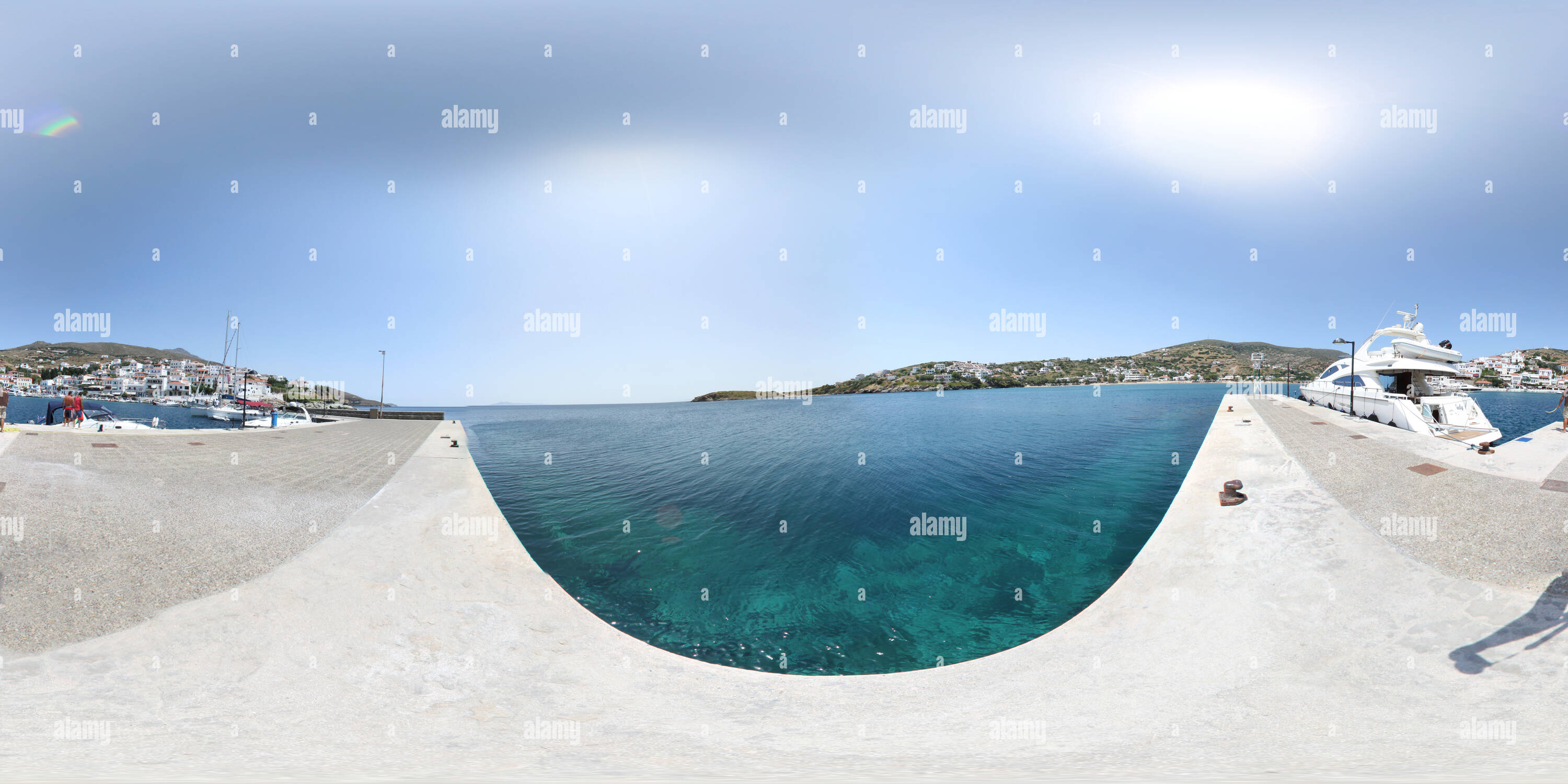 Andros port of batsi view hi-res stock photography and images - Alamy