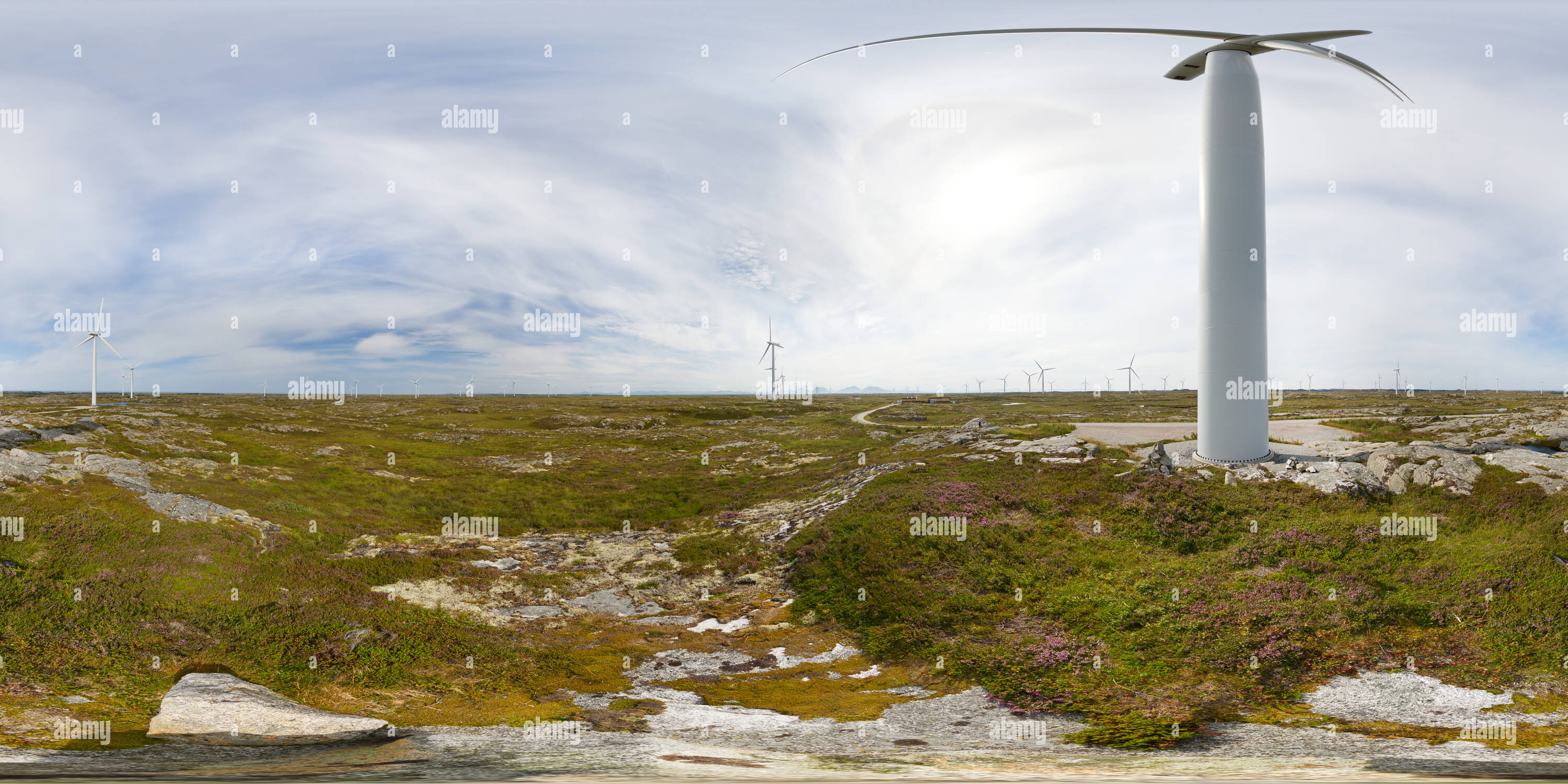 360° view of Smøla Wind Farm - Alamy
