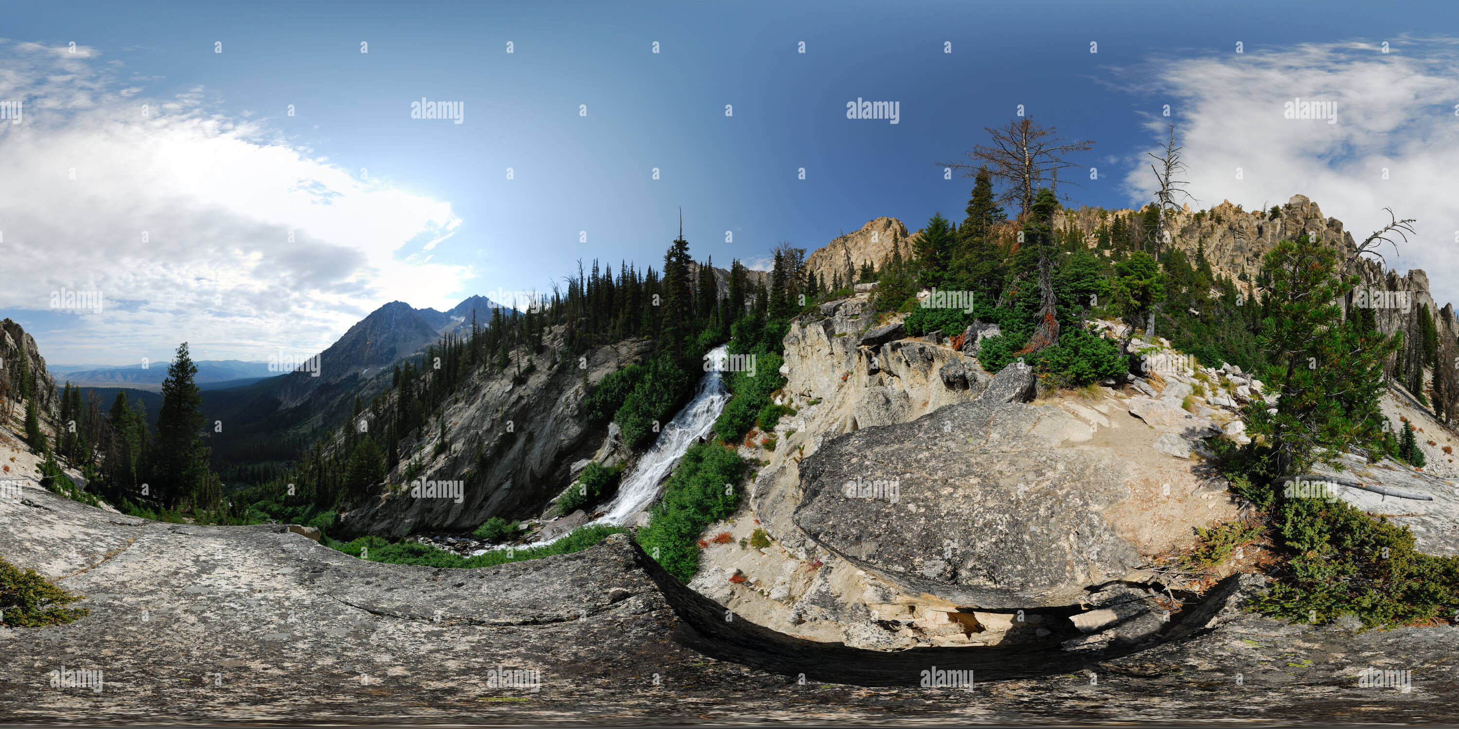 360° view of Goat Falls, Sawtooth National Wilderness, Idaho, USA - Alamy