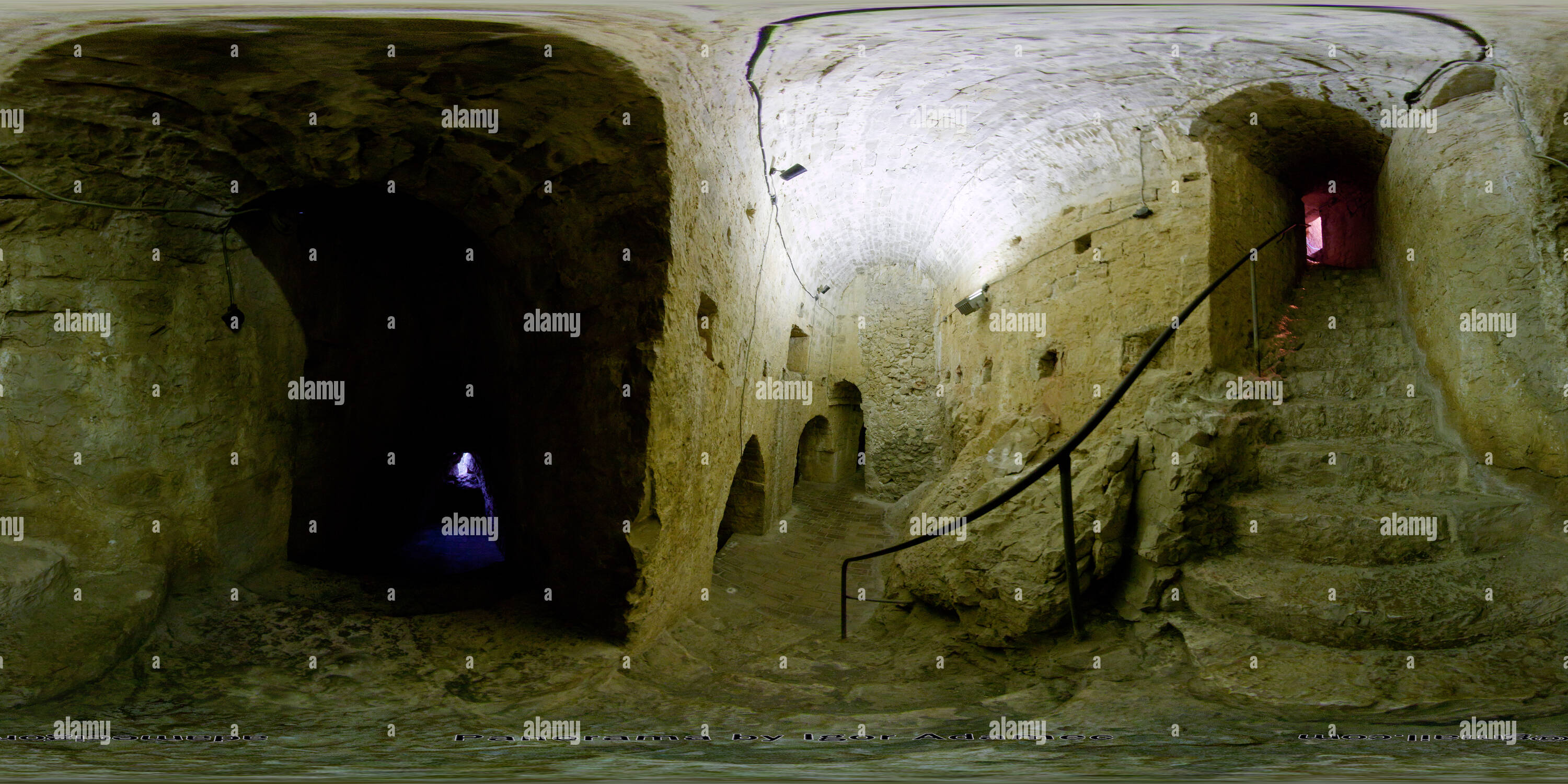 360° view of Hvar - Dungeons inside fortress 'Fortica' - Alamy