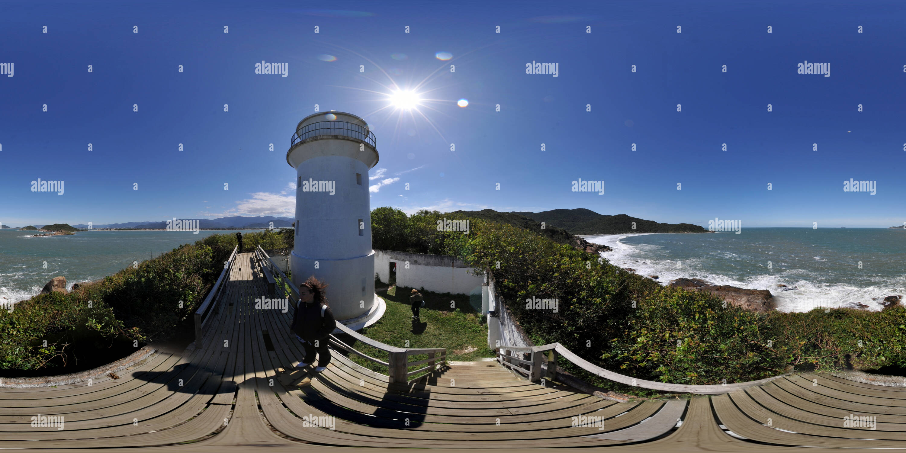 360° view of Florianopolis - Light house at the south cape - Alamy