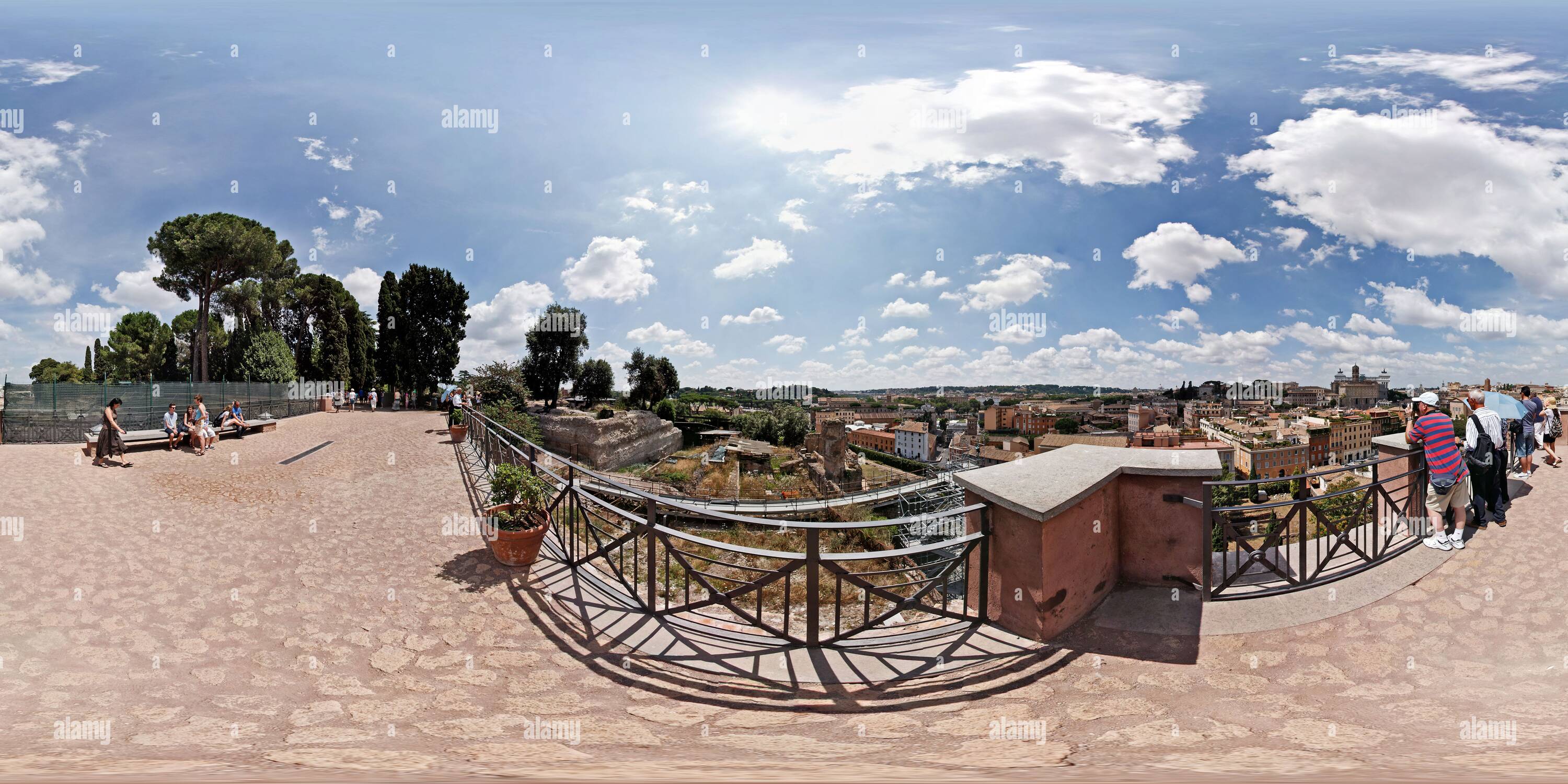 360° view of Roma, View from Palatine Hill towards Capitol Hill - Alamy