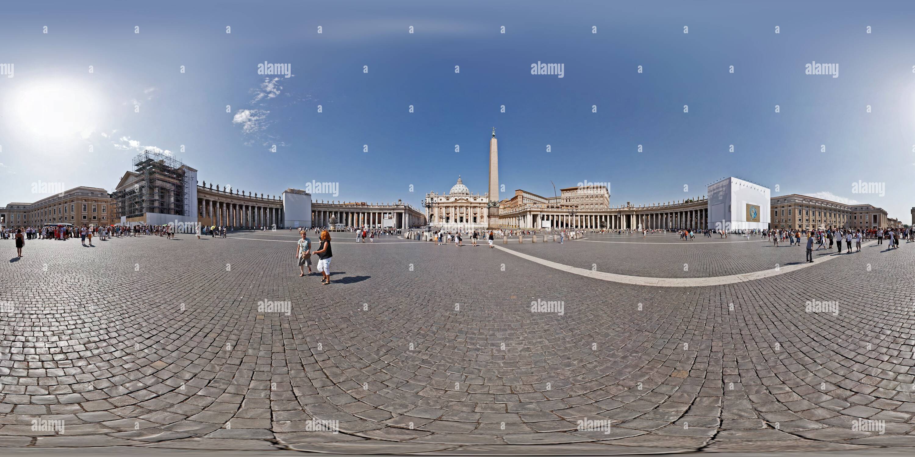 360° view of Roma, Vatican City, Piazza San Pietro, Colonnades - Alamy