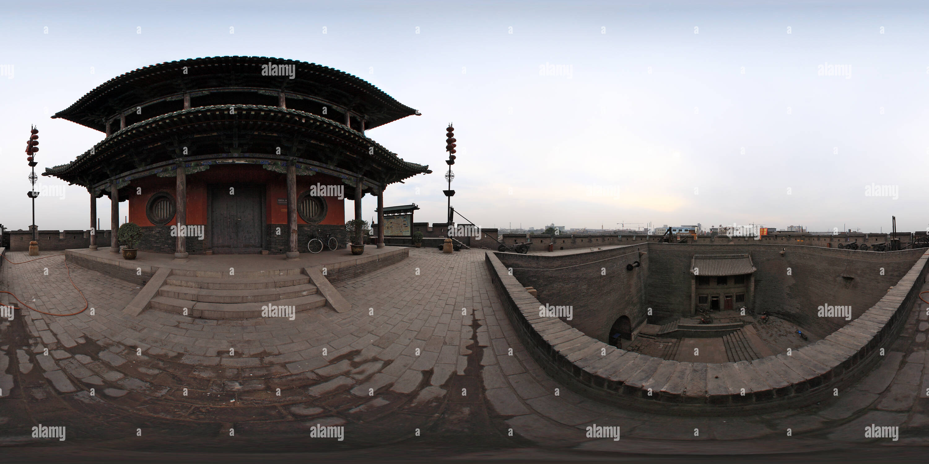 360° view of Pingyao Ancient City - Yongding Gate "on the West Gate."-2 ...