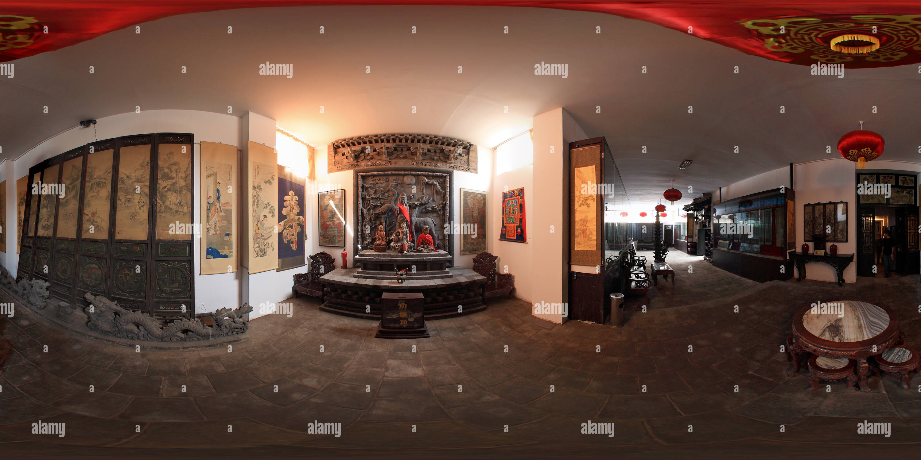 360° view of Pingyao Ancient City - Wei Sheng Long Museum - Buddhist ...